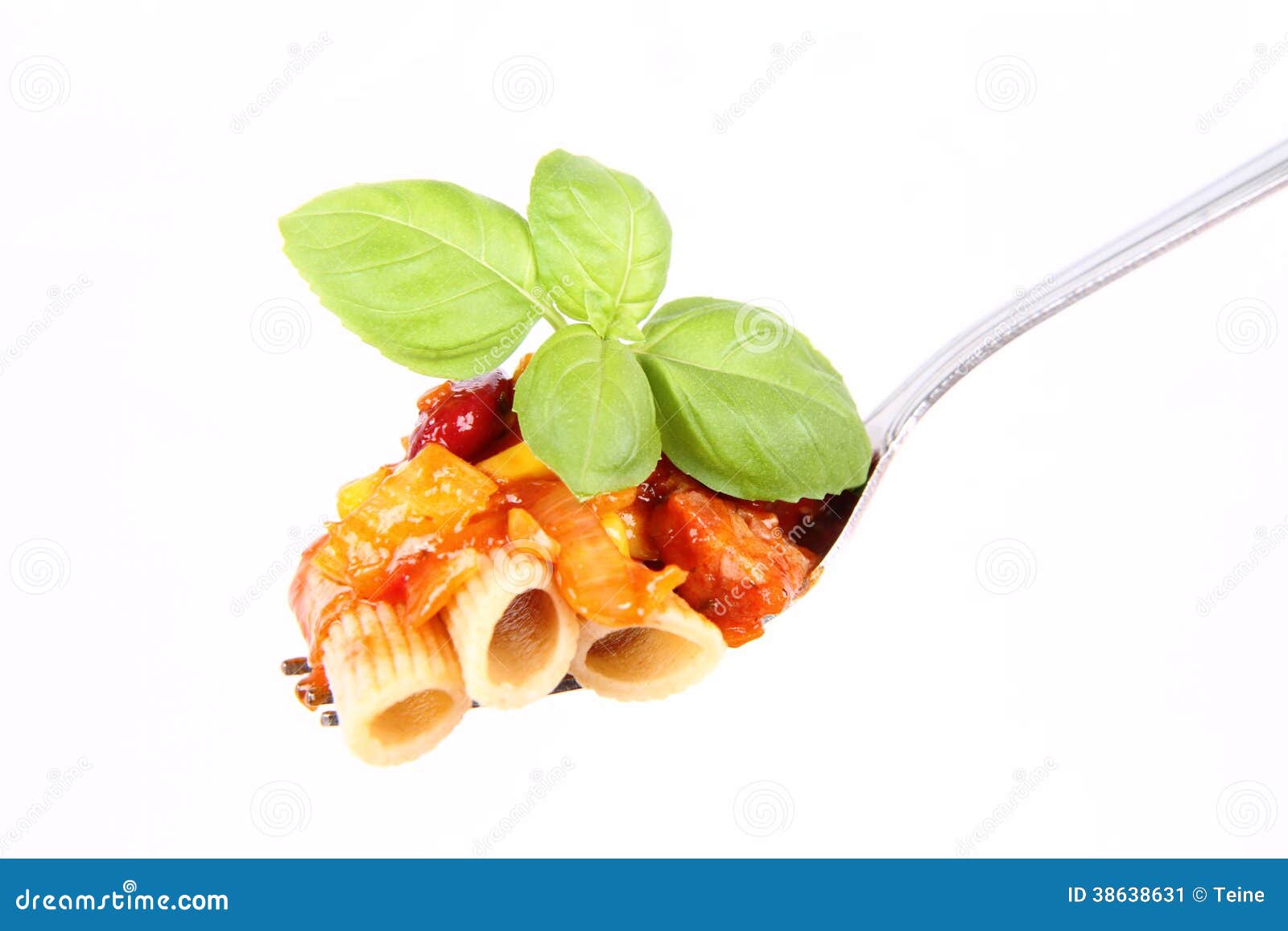 Pasta on fork stock image. Image of closeup, food, grain - 38638631