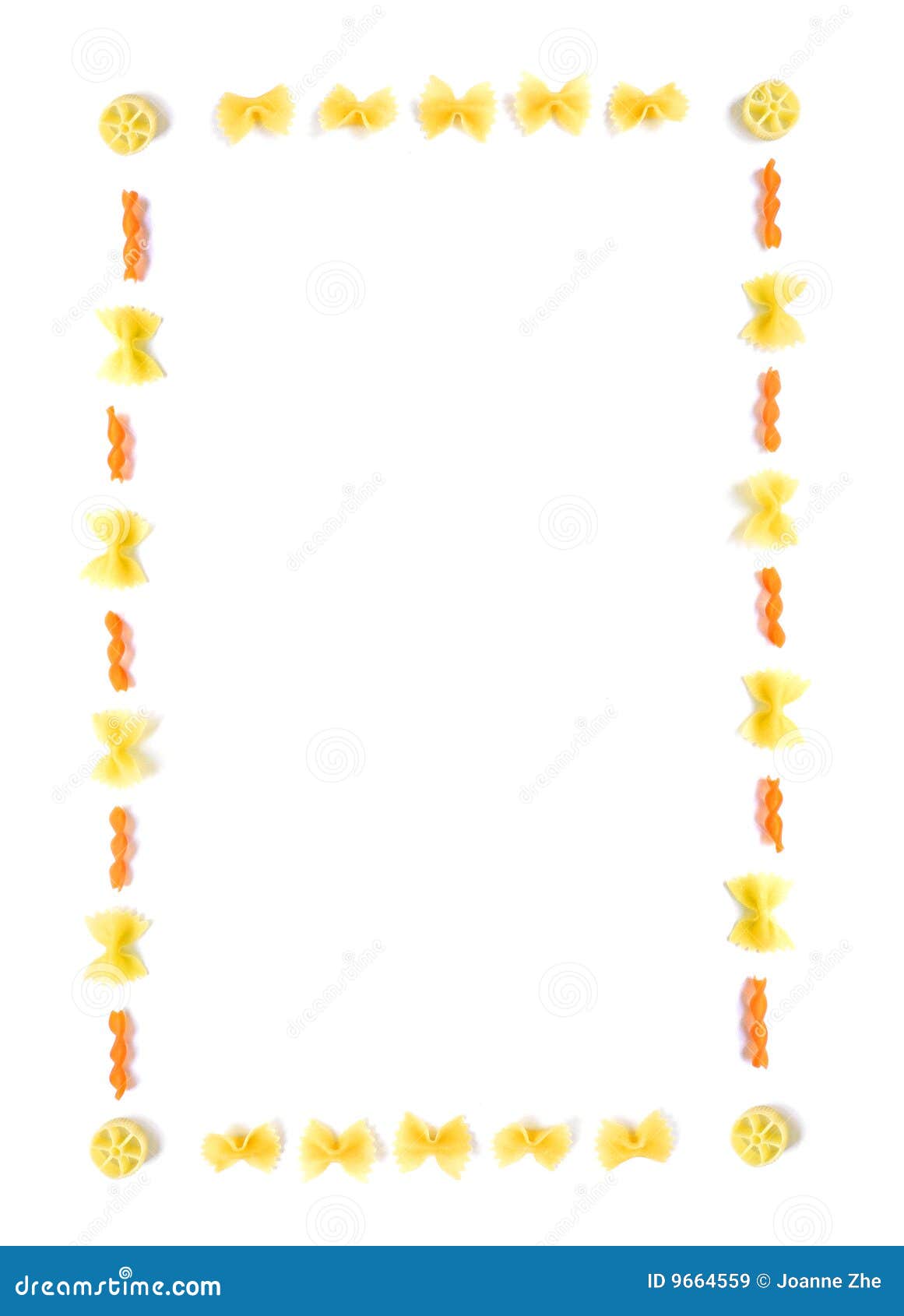 Pasta frame stock image. Image of foods, bowties, frames - 9664559