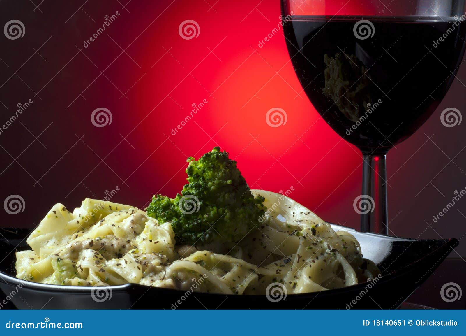Pasta and glass of wine stock image. Image of meat, ball - 18140651