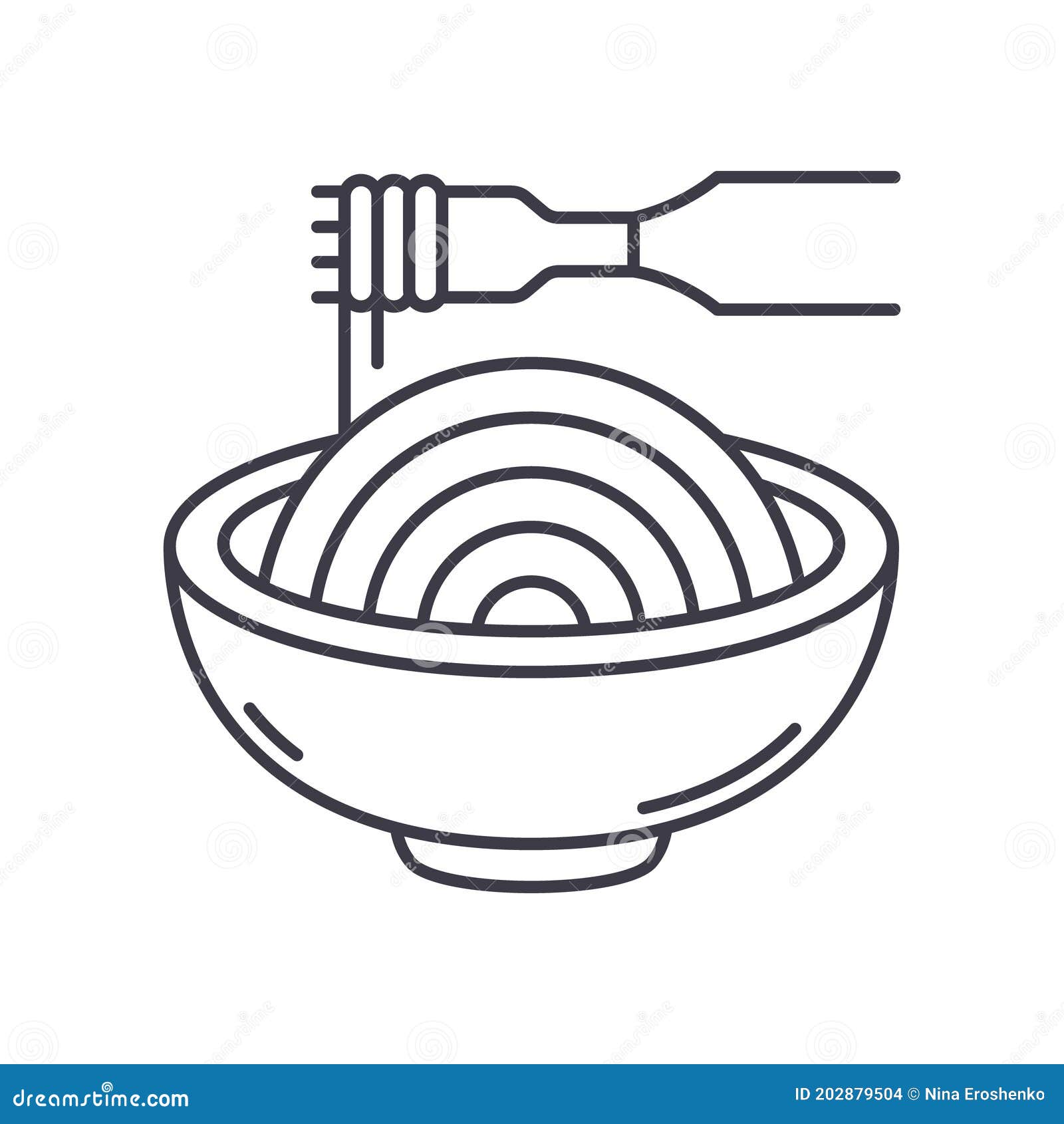 Pasta Icon, Linear Isolated Illustration, Thin Line Vector, Web Design ...