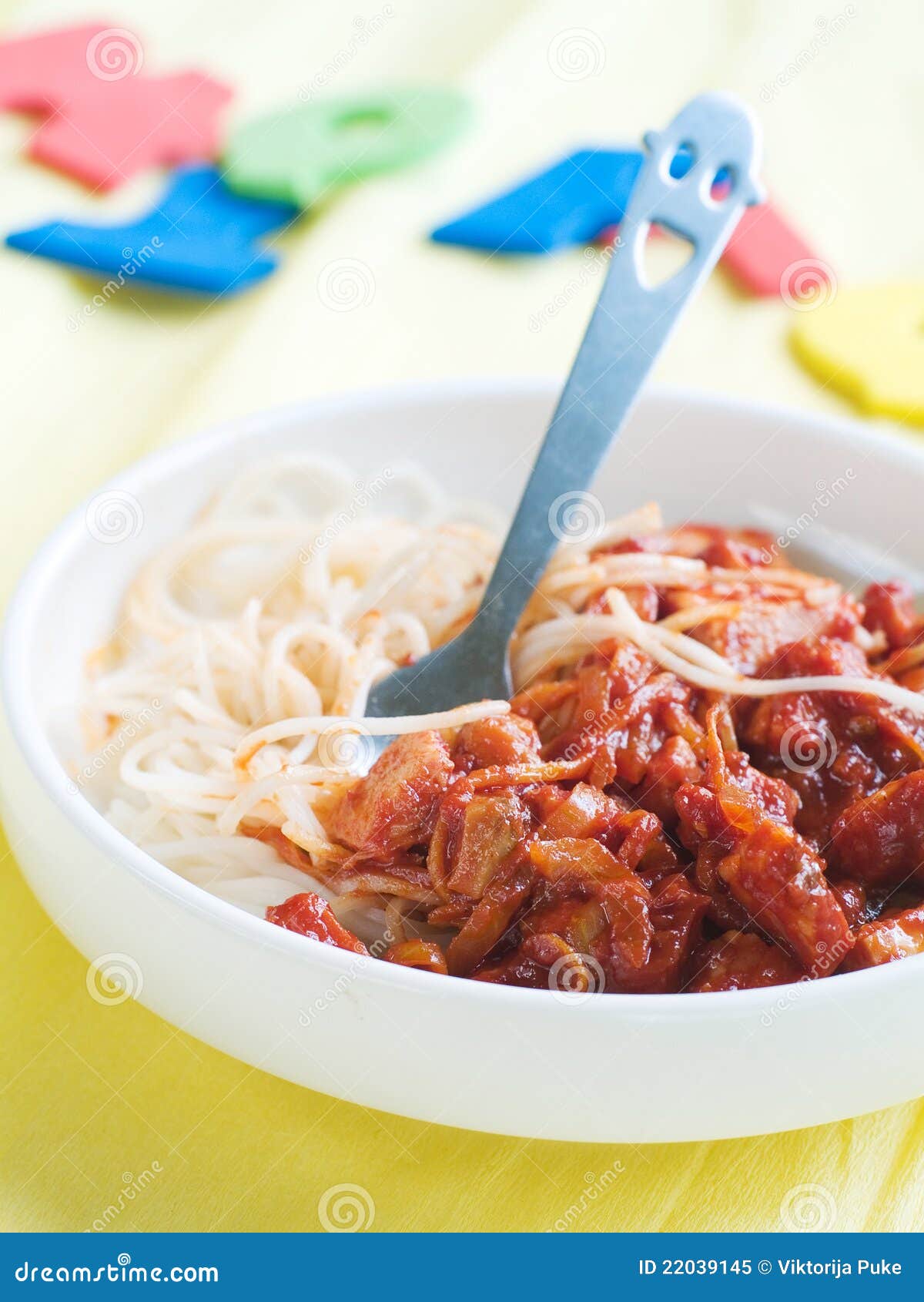 Pasta for kids stock image. Image of italian, dish, fork - 22039145