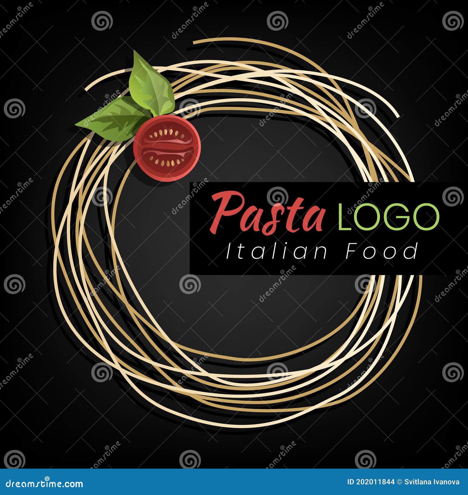 Pasta Logo Template Design for Italian Restaurant Stock Illustration ...