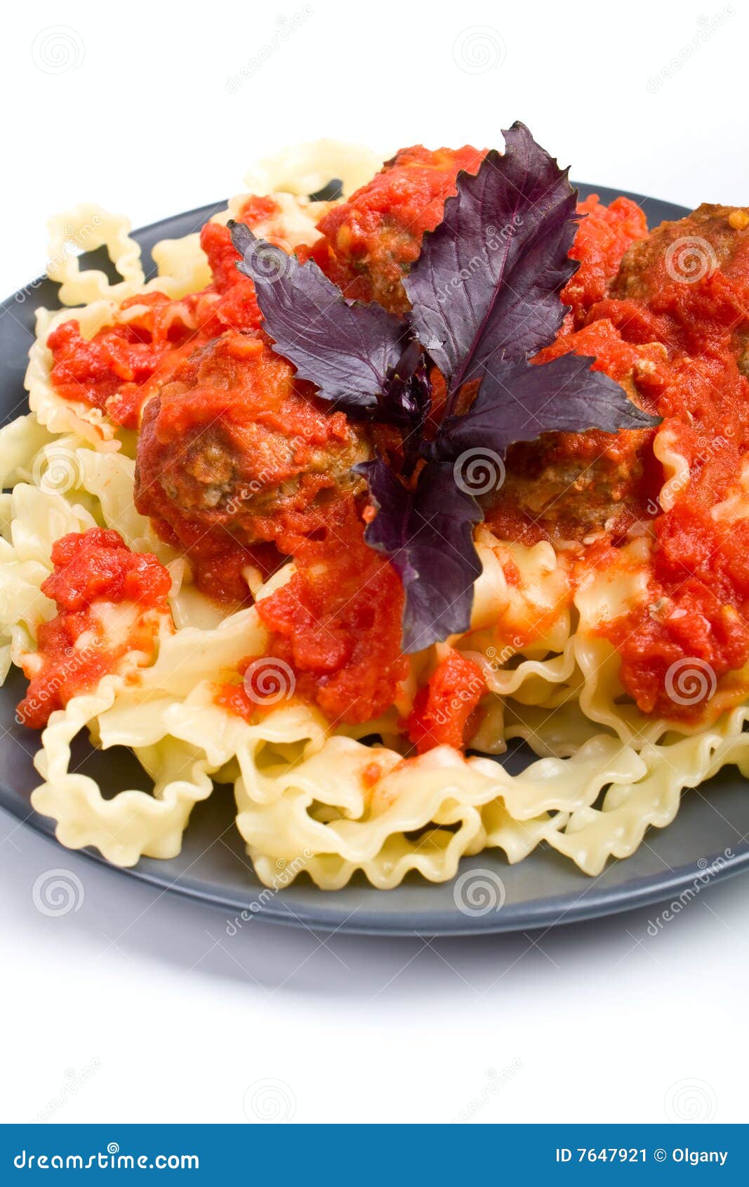 Pasta Mafalde with Meatballs Stock Image - Image of beef, cooked: 7647921