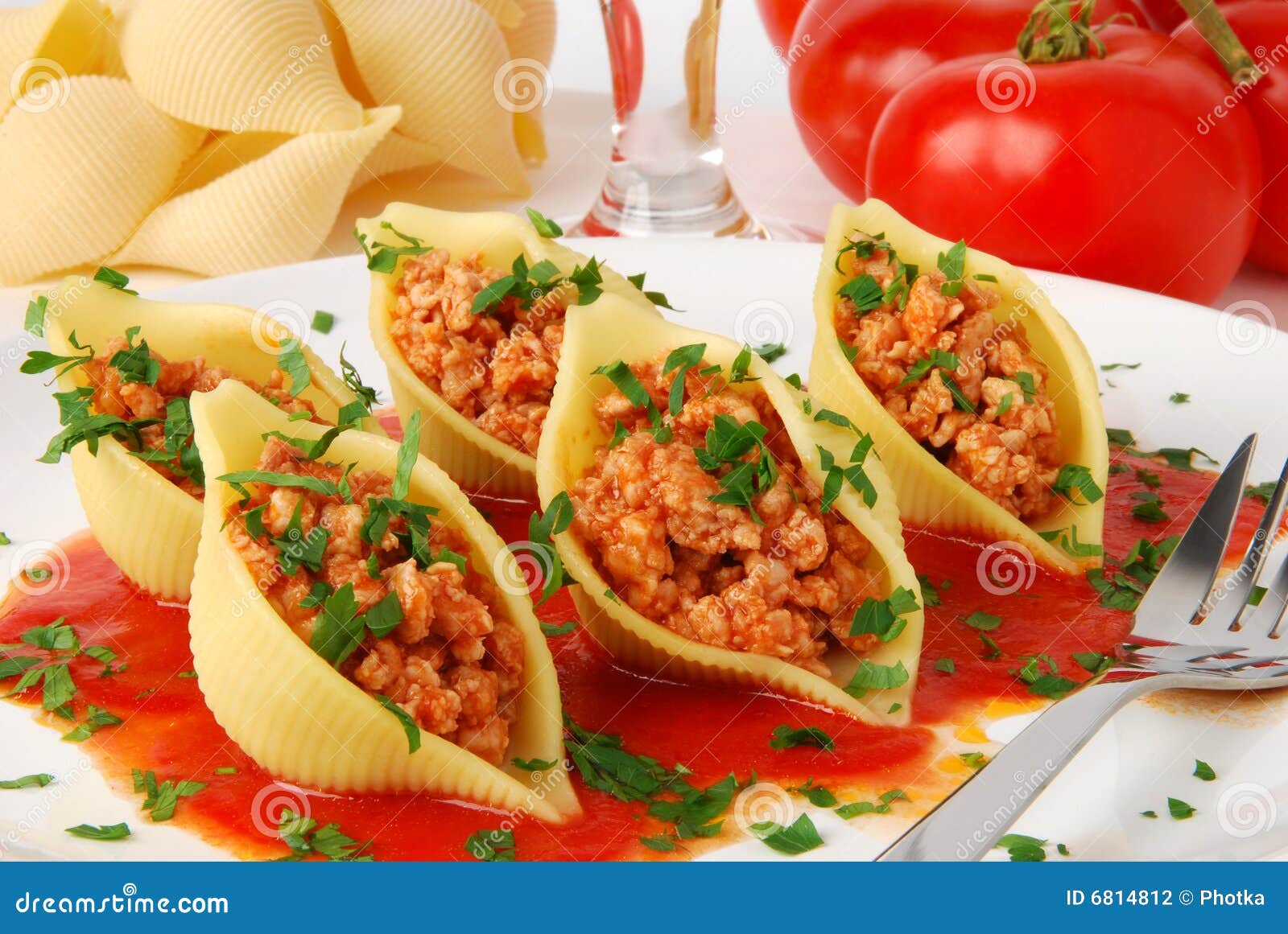 Pasta with meat stock photo. Image of marinara, menu, dinner - 6814812