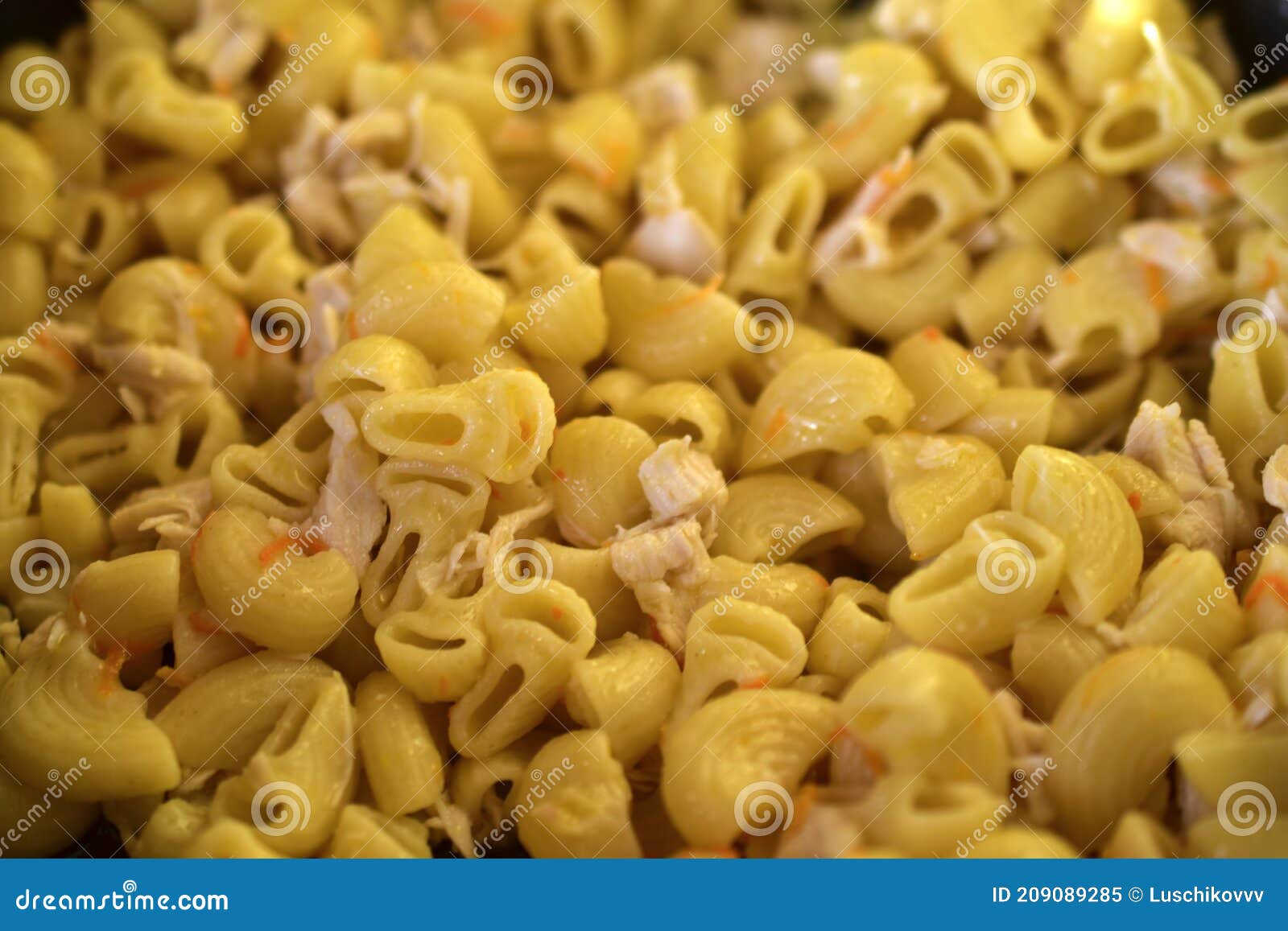 Pasta with Meat in the Navy with Seasonings Stock Image - Image of meal ...