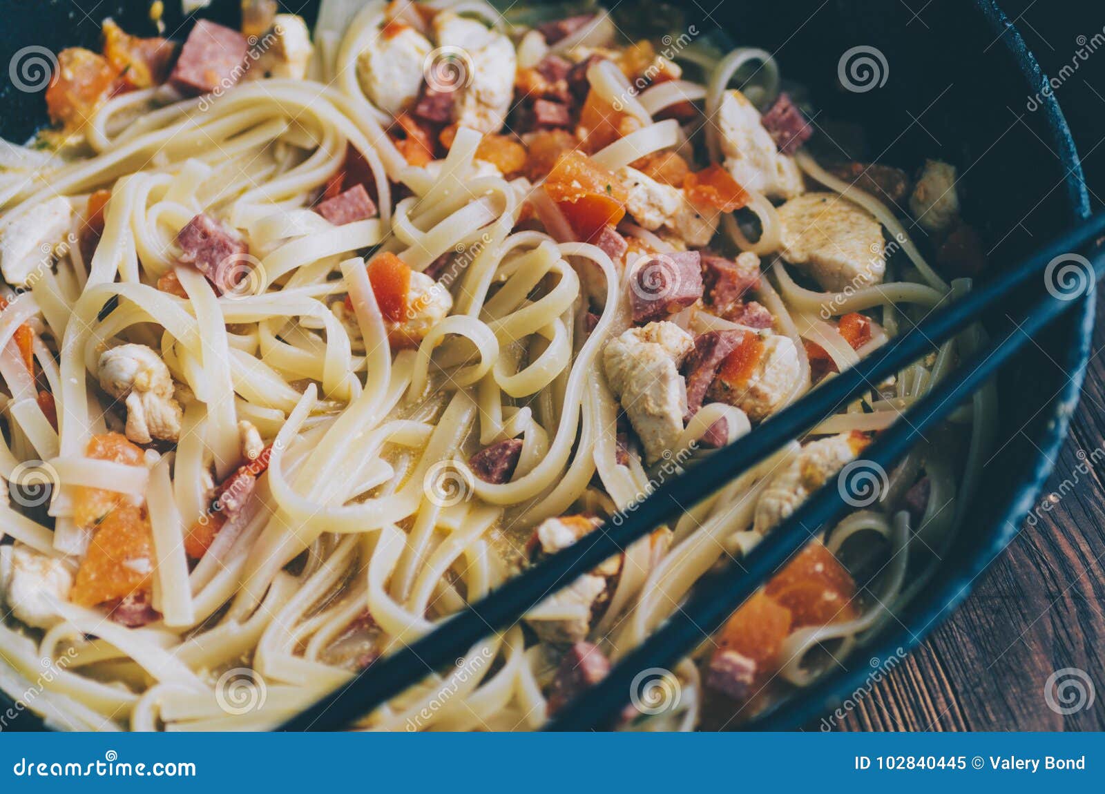 Pasta in Pan stock image. Image of culinary, health - 102840445