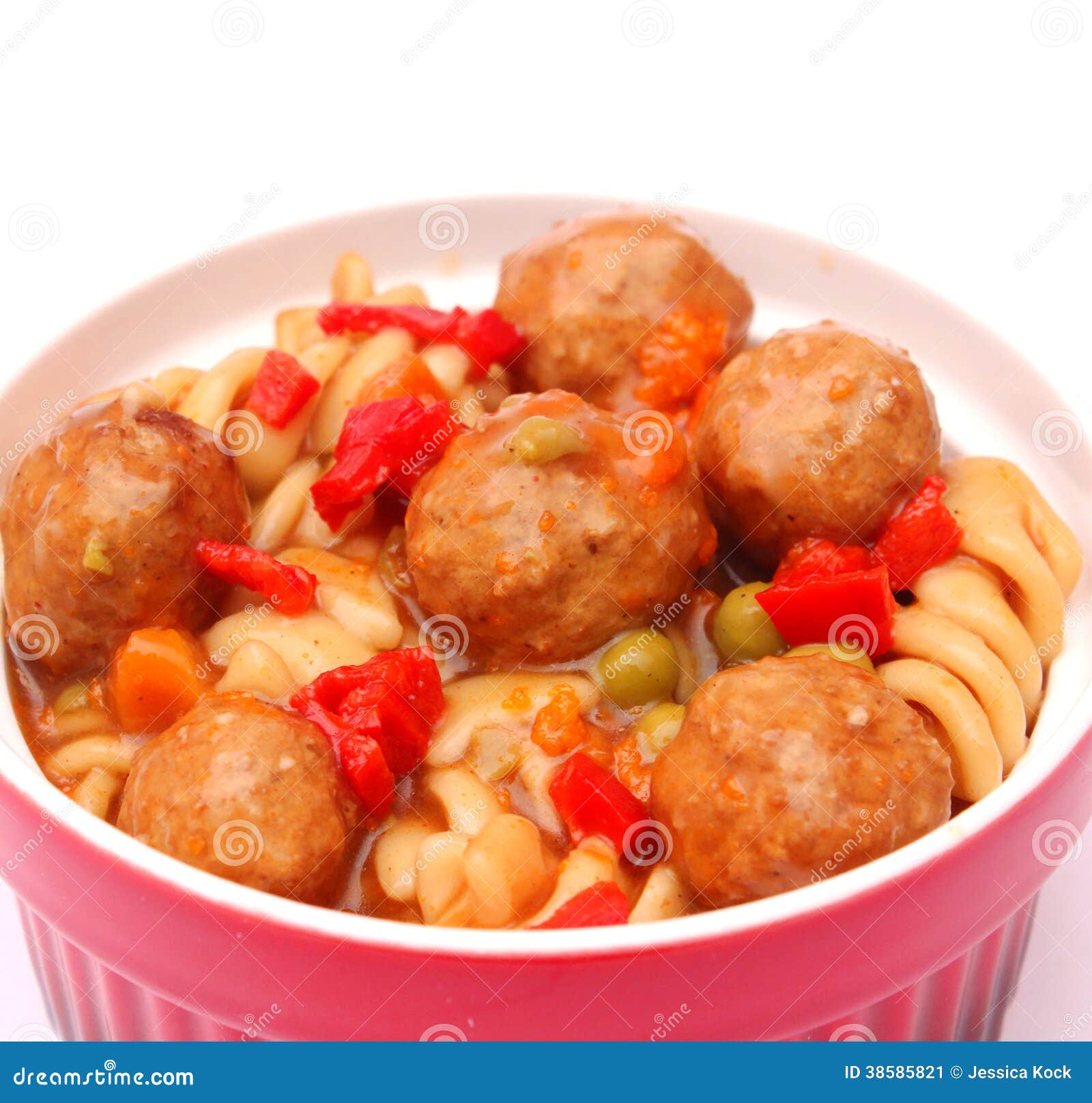 Pasta with meatballs stock image. Image of meal, freshness - 38585821
