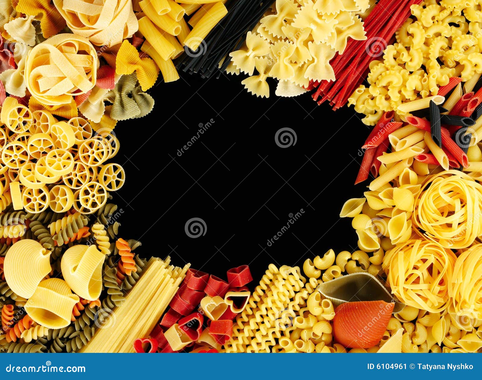 Pasta mix frame stock image. Image of detail, yellow, ingredient - 6104961