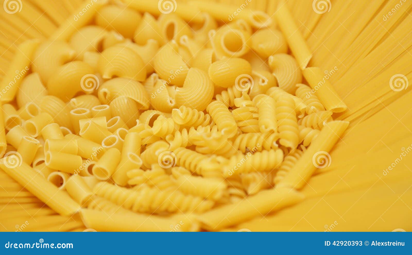 Pasta Mix in Sun Shaped Recipient Isolated on Whit Stock Image - Image ...