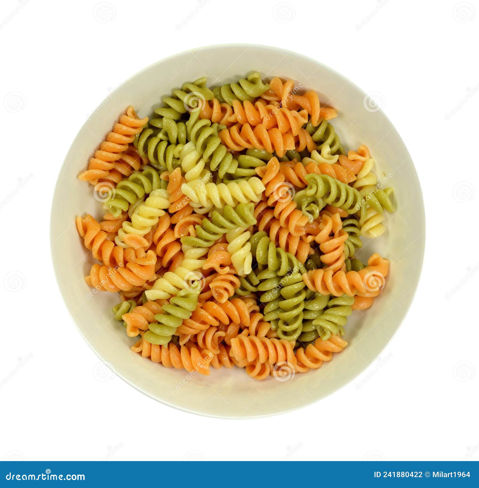 Pasta Multicolor. Plato De Pasta Aislado Foto de archivo - Imagen de ...