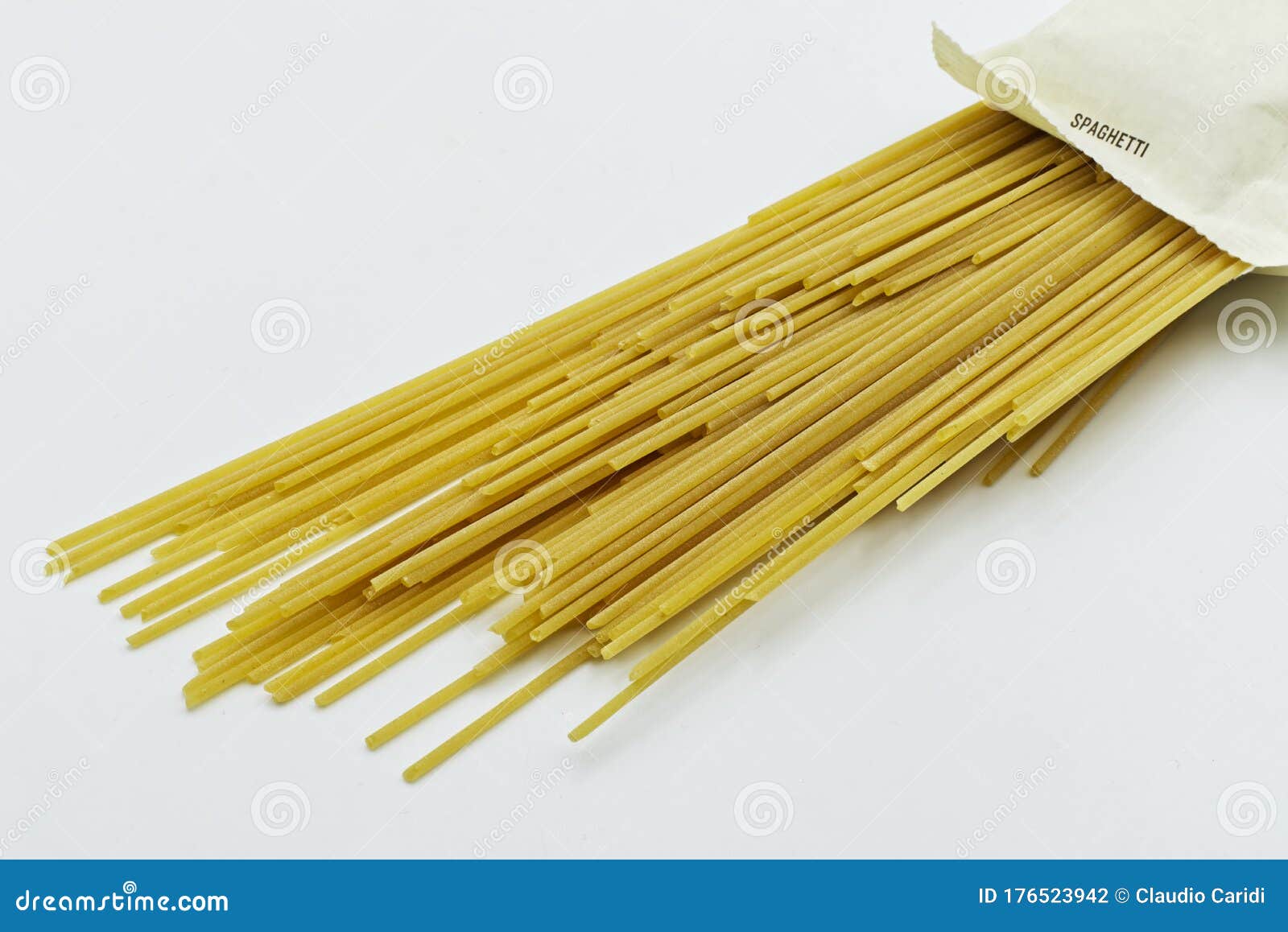 Pasta Package with Italian Raw Spaghetti Stock Photo - Image of pasta ...