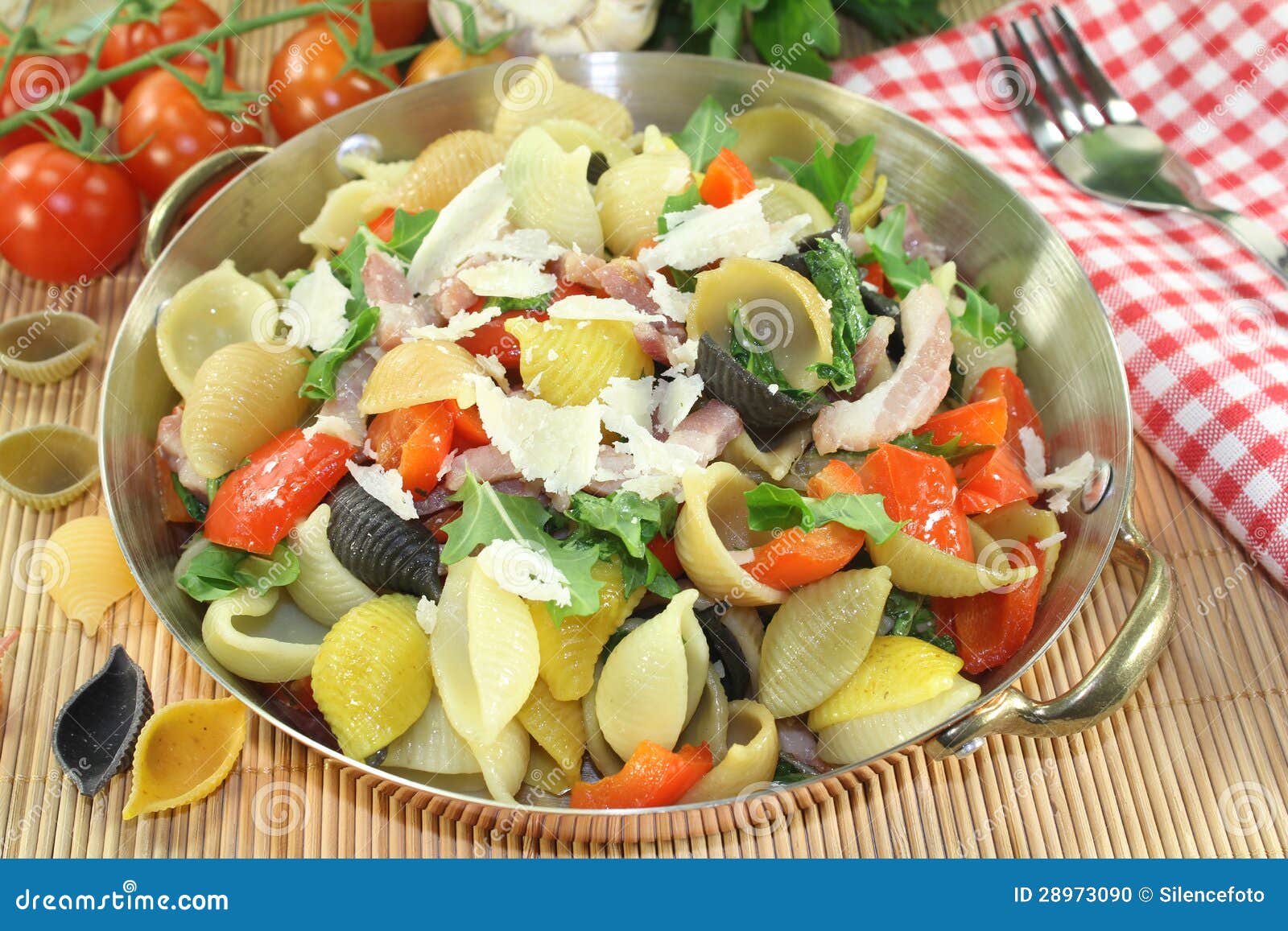 Pasta pan stock photo. Image of green, greens, noodles - 28973090