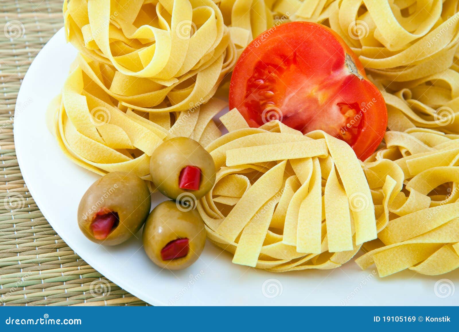 Pasta on a plate stock image. Image of mediterranean - 19105169
