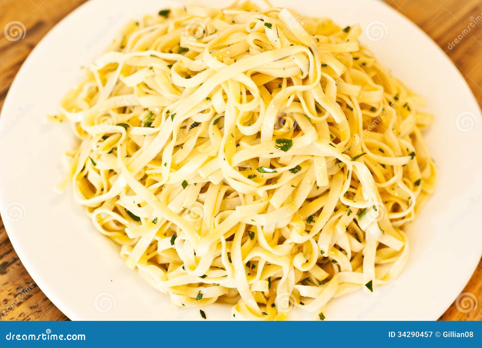 Pasta on a plate stock image. Image of plain, pasta, dish - 34290457