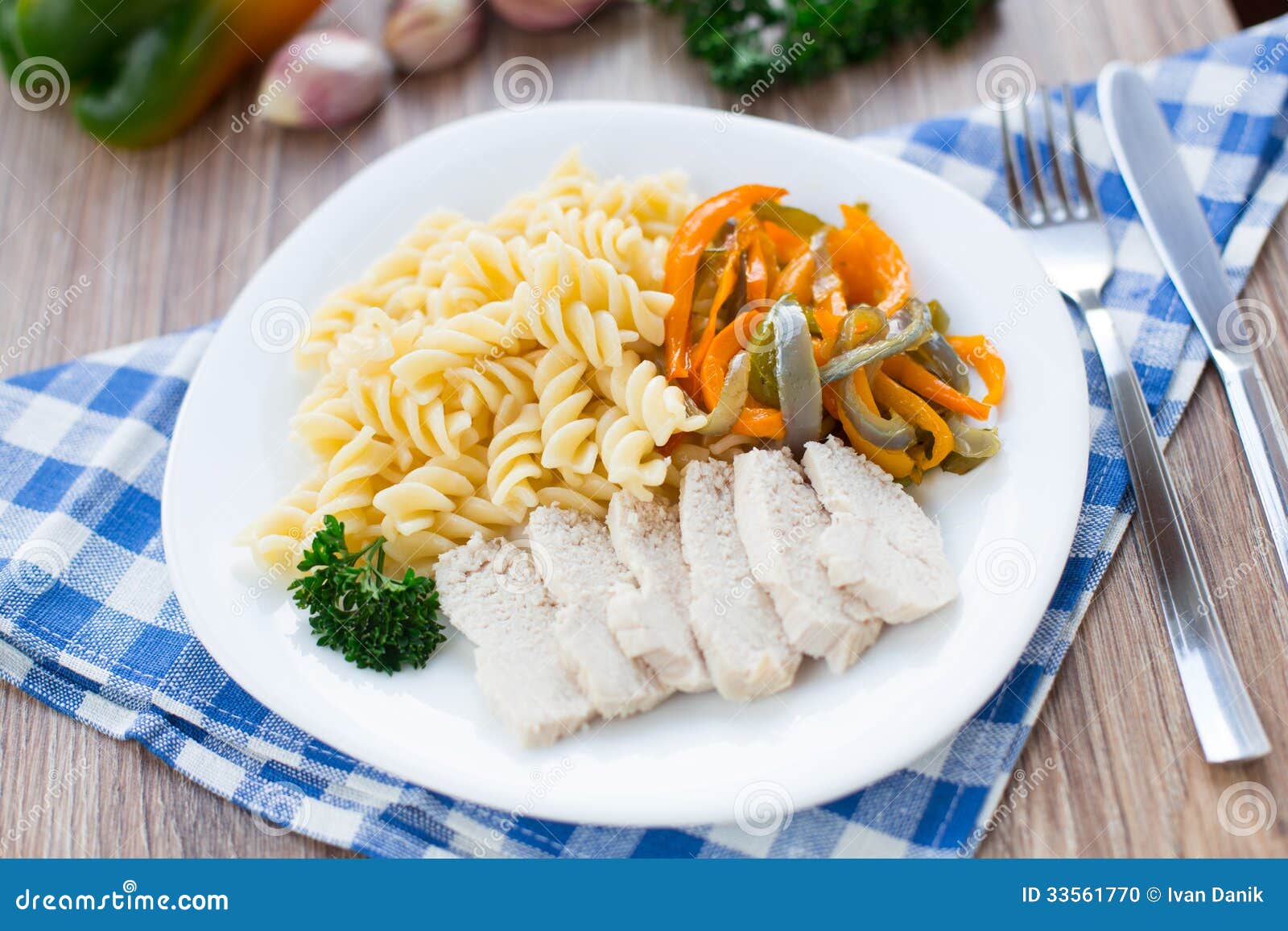 Pasta on plate stock photo. Image of light, dinner, noodles - 33561770
