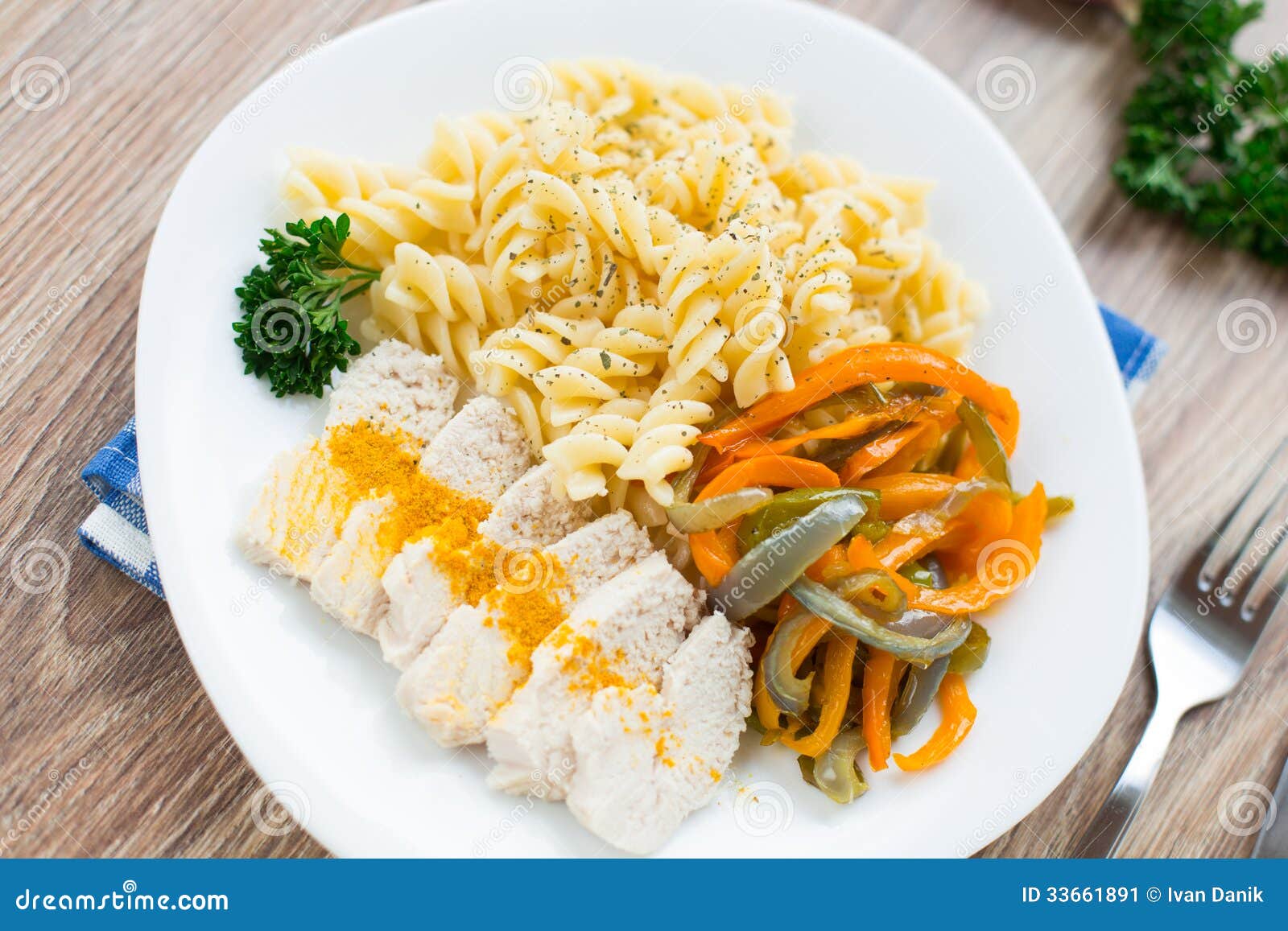 Pasta on plate stock image. Image of good, lunch, food - 33661891
