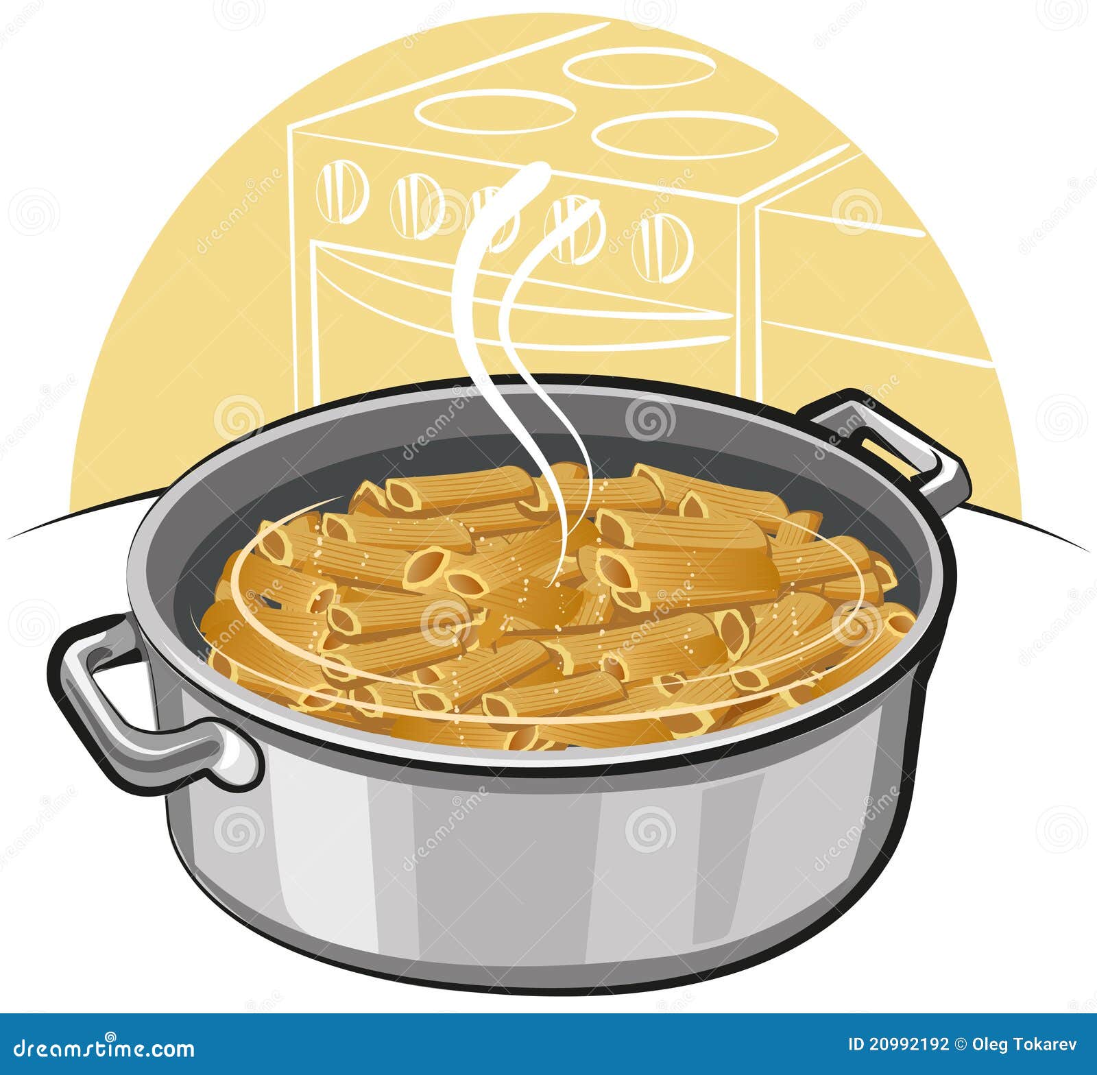 Pasta in the pot stock illustration. Illustration of lunch - 20992192
