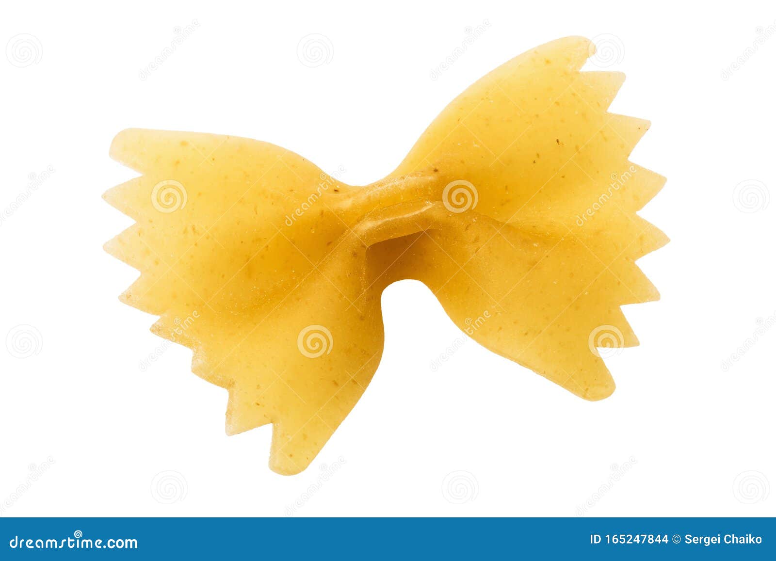 Pasta Resembling the Shape of a Bow Made of Durum Wheat Isolated Stock ...