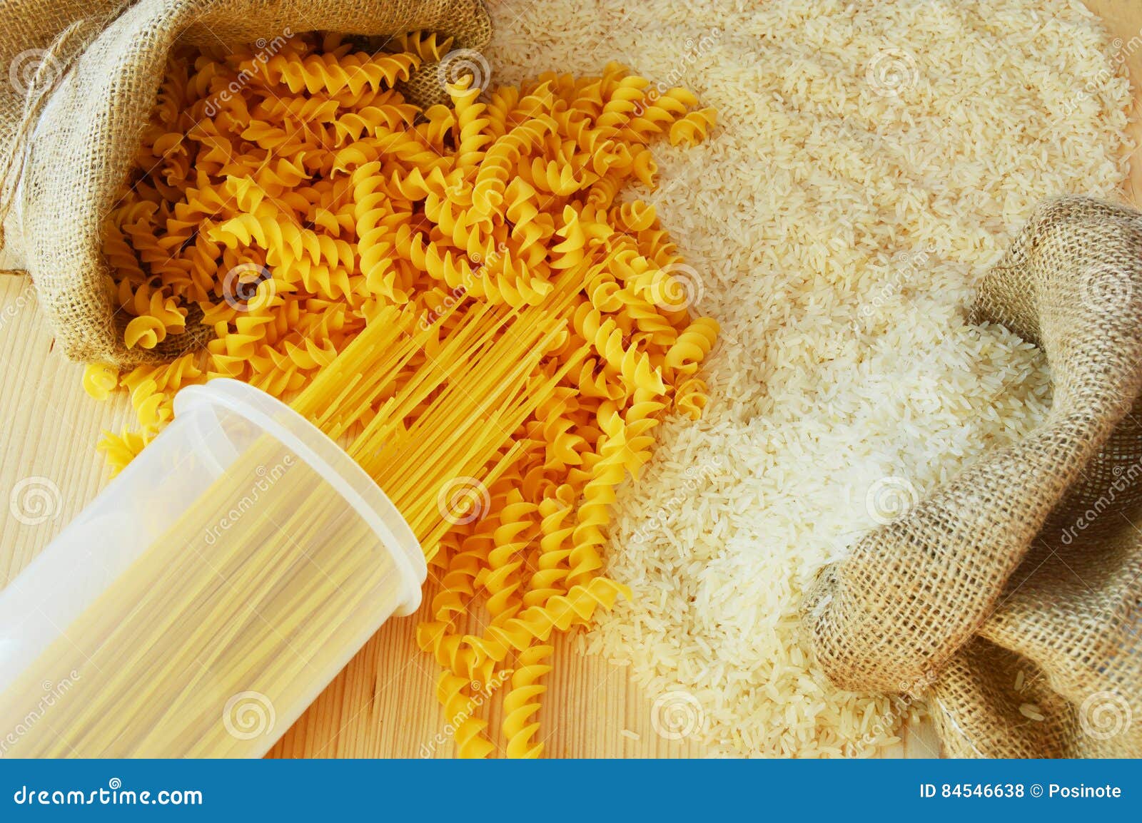 Pasta and rice stock photo. Image of lunch, nutrition - 84546638