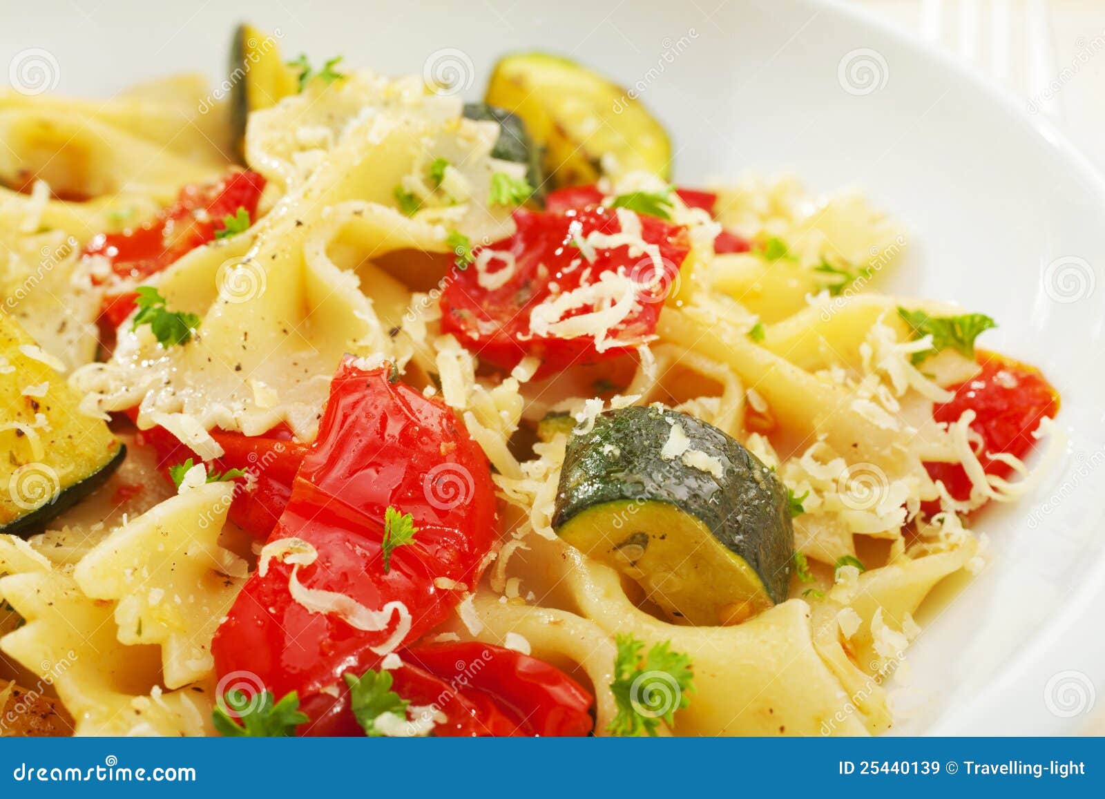 Pasta with Roasted Vegetables Stock Image - Image of farfalle, pasta ...