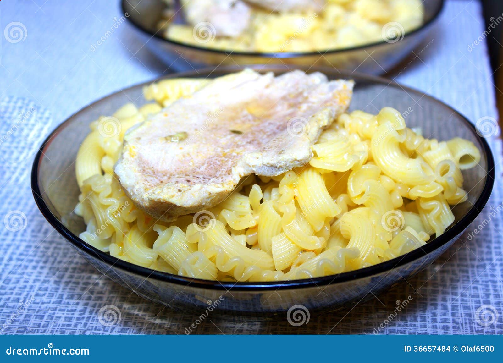 Pasta with scrap of meat stock photo. Image of food, lunch - 36657484