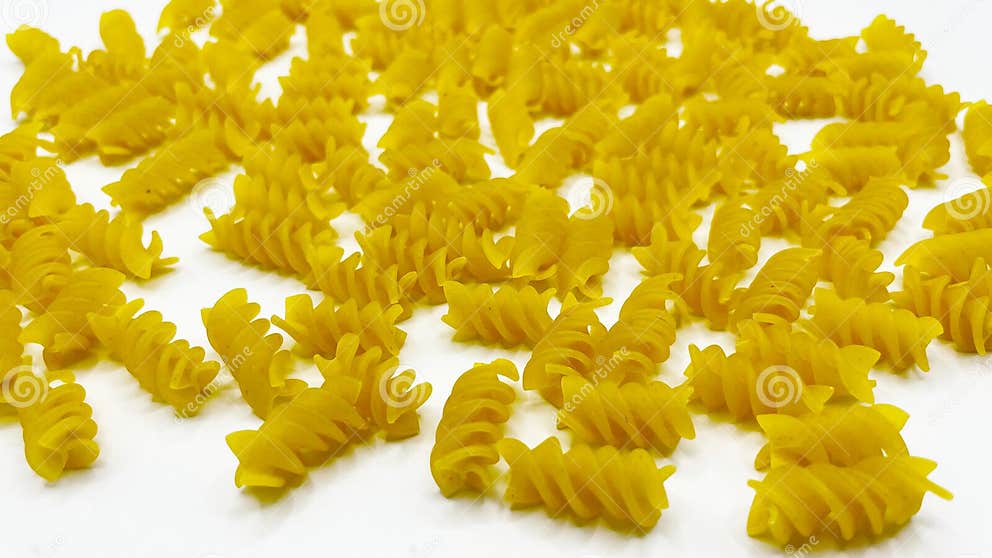 Pasta in the Shape of a Spiral. Macro Photo of Pasta. Pasta Background ...