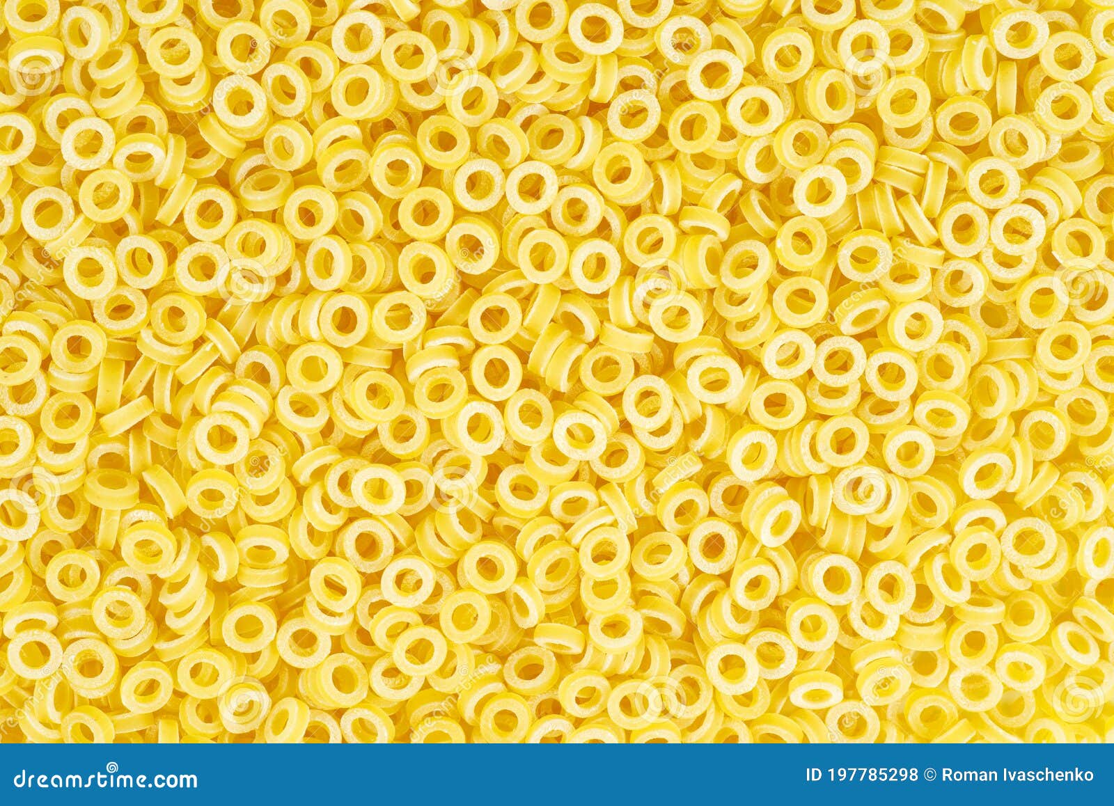 Pasta Shaped Like Rings on White Background Stock Photo - Image of ...