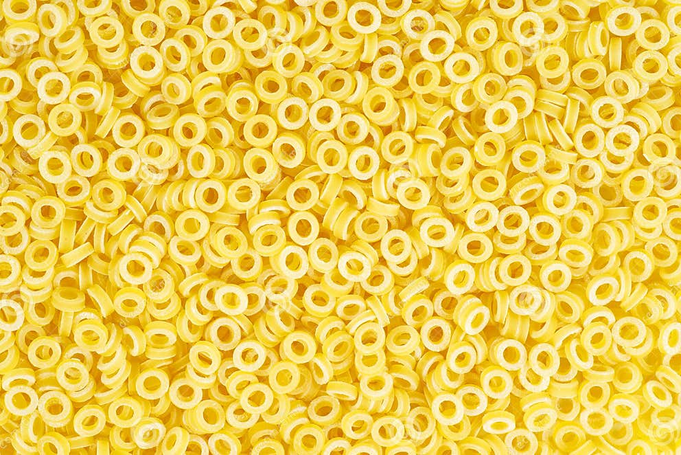 Pasta Shaped Like Rings on White Background Stock Photo - Image of ...