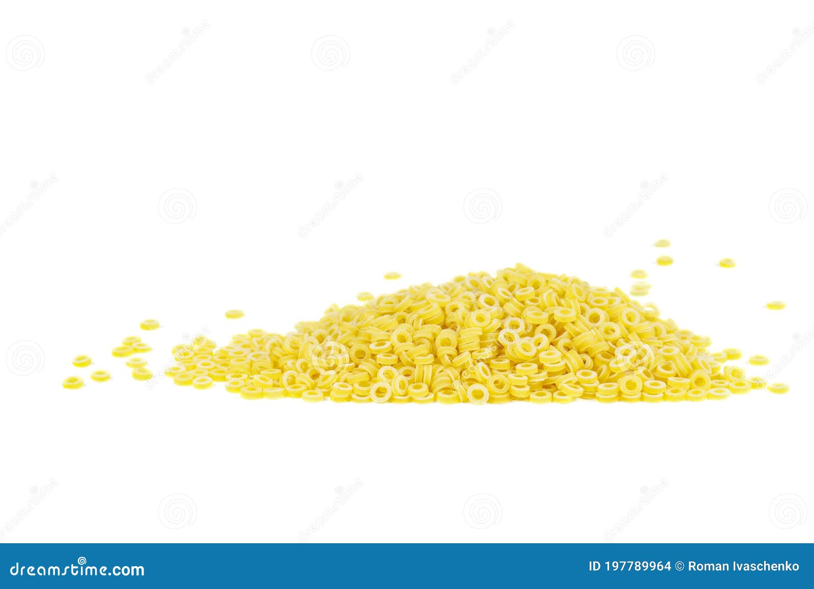 Pasta Shaped Like Rings on White Background Stock Photo - Image of ...