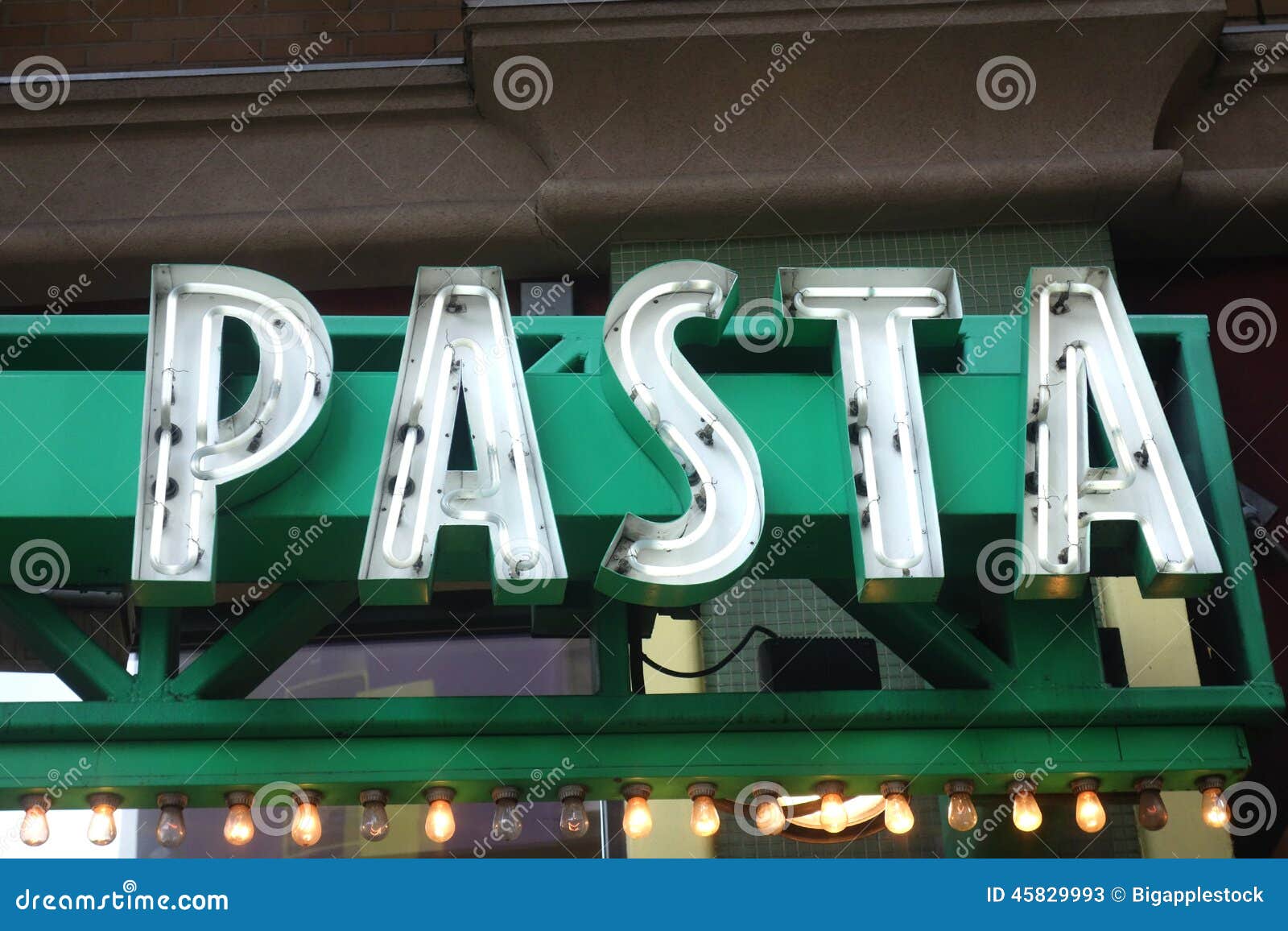 Pasta Sign stock image. Image of food, advertising, pasta - 45829993