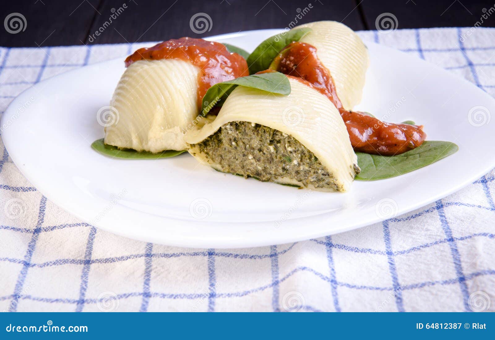Pasta snail shells stock image. Image of gourmet, parmesan - 64812387