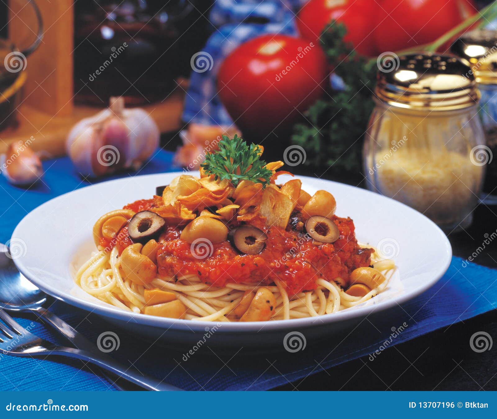 Pasta spaghetti stock photo. Image of cuisine, interior - 13707196