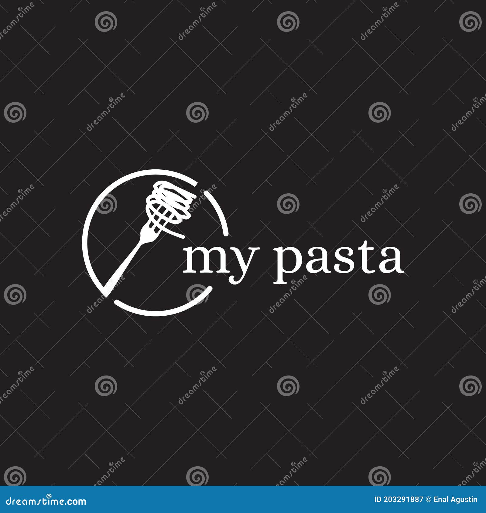 Pasta Spaghetti Restaurant Logo Design Stock Illustration ...