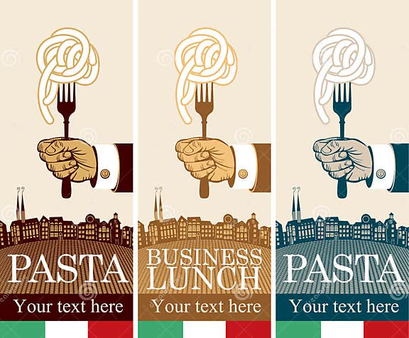 Pasta sulla forcella illustrazione vettoriale. Illustrazione di inviare ...