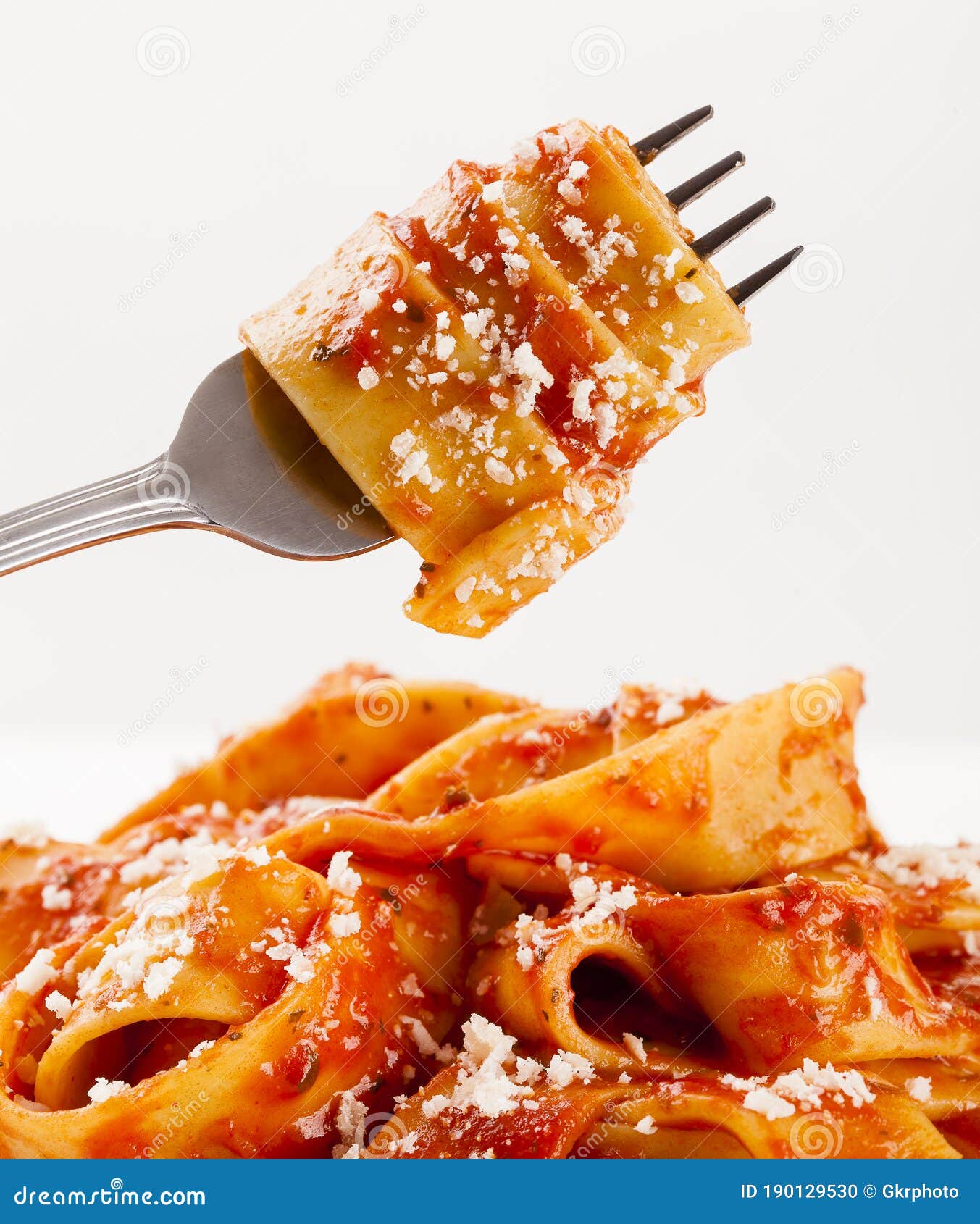 Pasta Tagiatelle with Tomato Stock Photo - Image of green, spaghetti ...