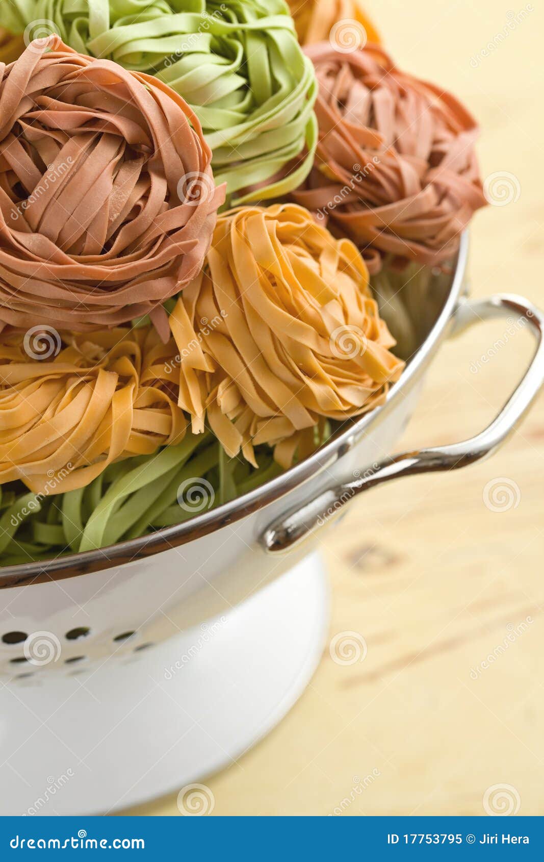 Pasta Tagliatelle in Colander Stock Image - Image of cooking, life ...
