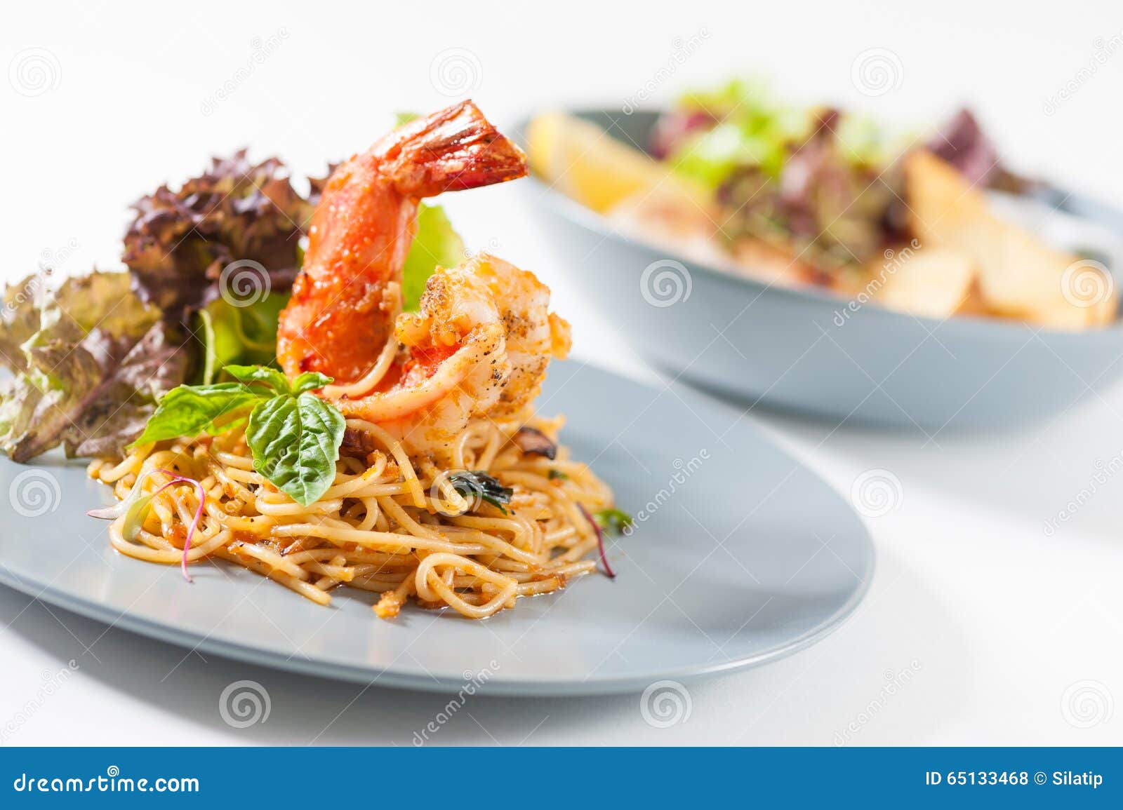 Pasta in Thai style stock photo. Image of healthy, fusion - 65133468