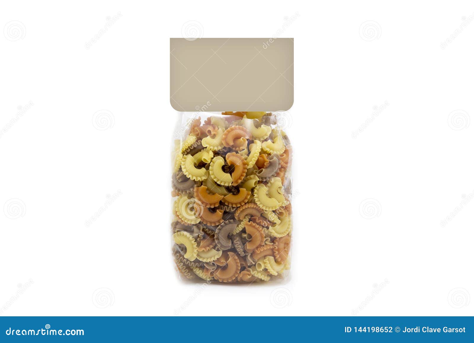 Pasta in a Transparent Plastic Packaging Stock Photo - Image of ...