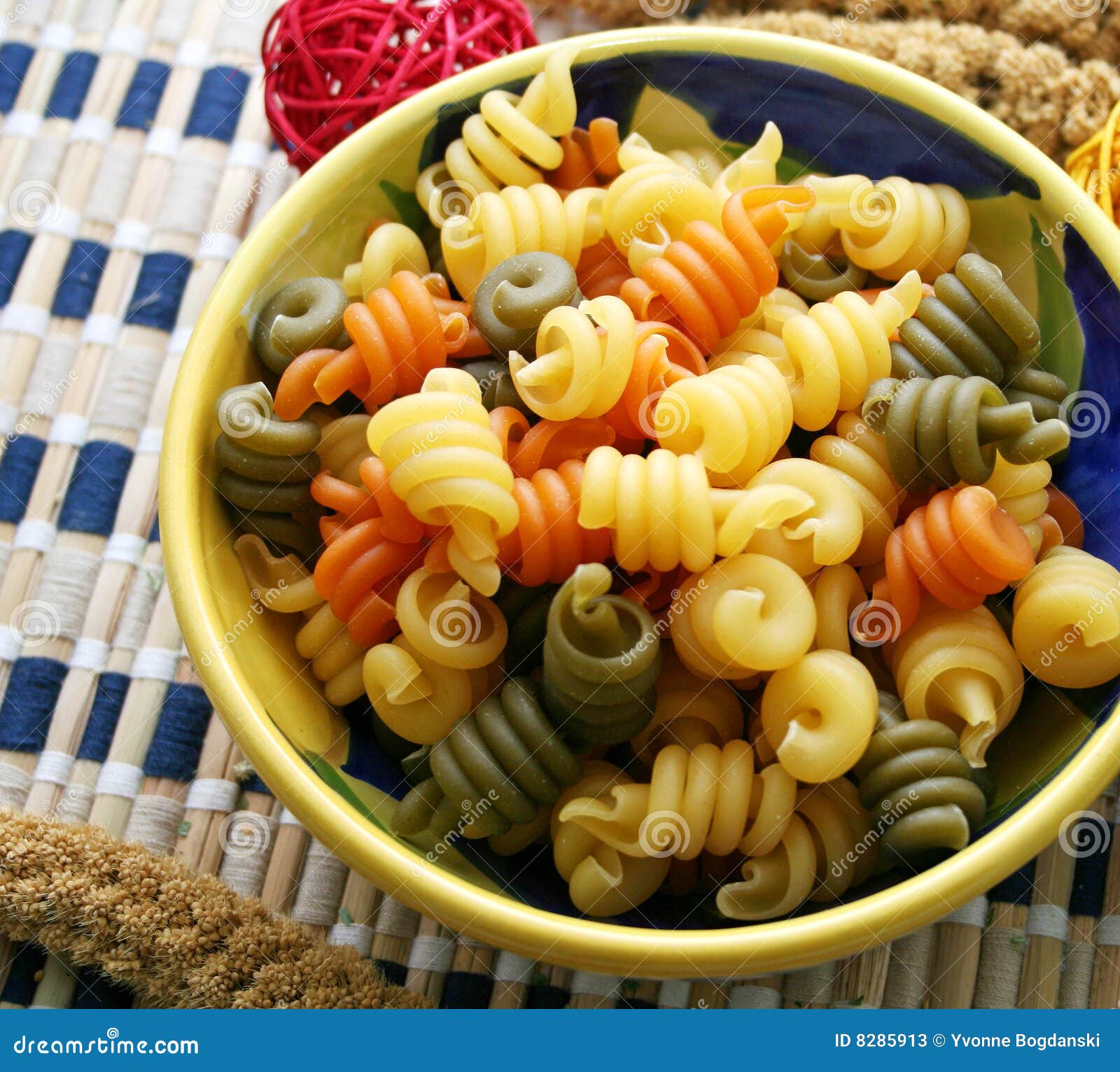 Pasta tricolor stock image. Image of preparing, italian - 8285913