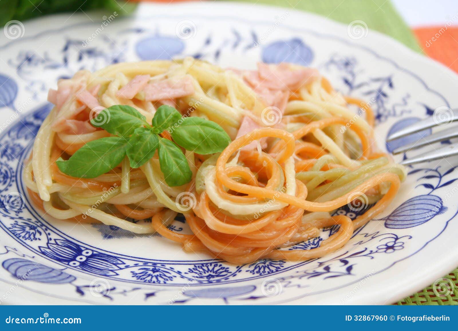 Pasta tricolore stock photo. Image of fresh, italian - 32867960