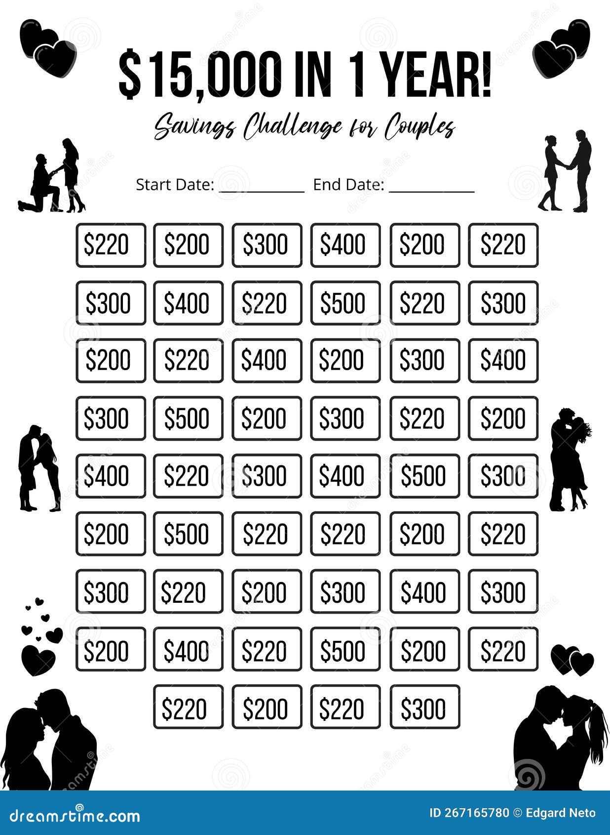 Save Money Challenge, Save 15000 in 1 Year Savings Challenge, Monthly ...