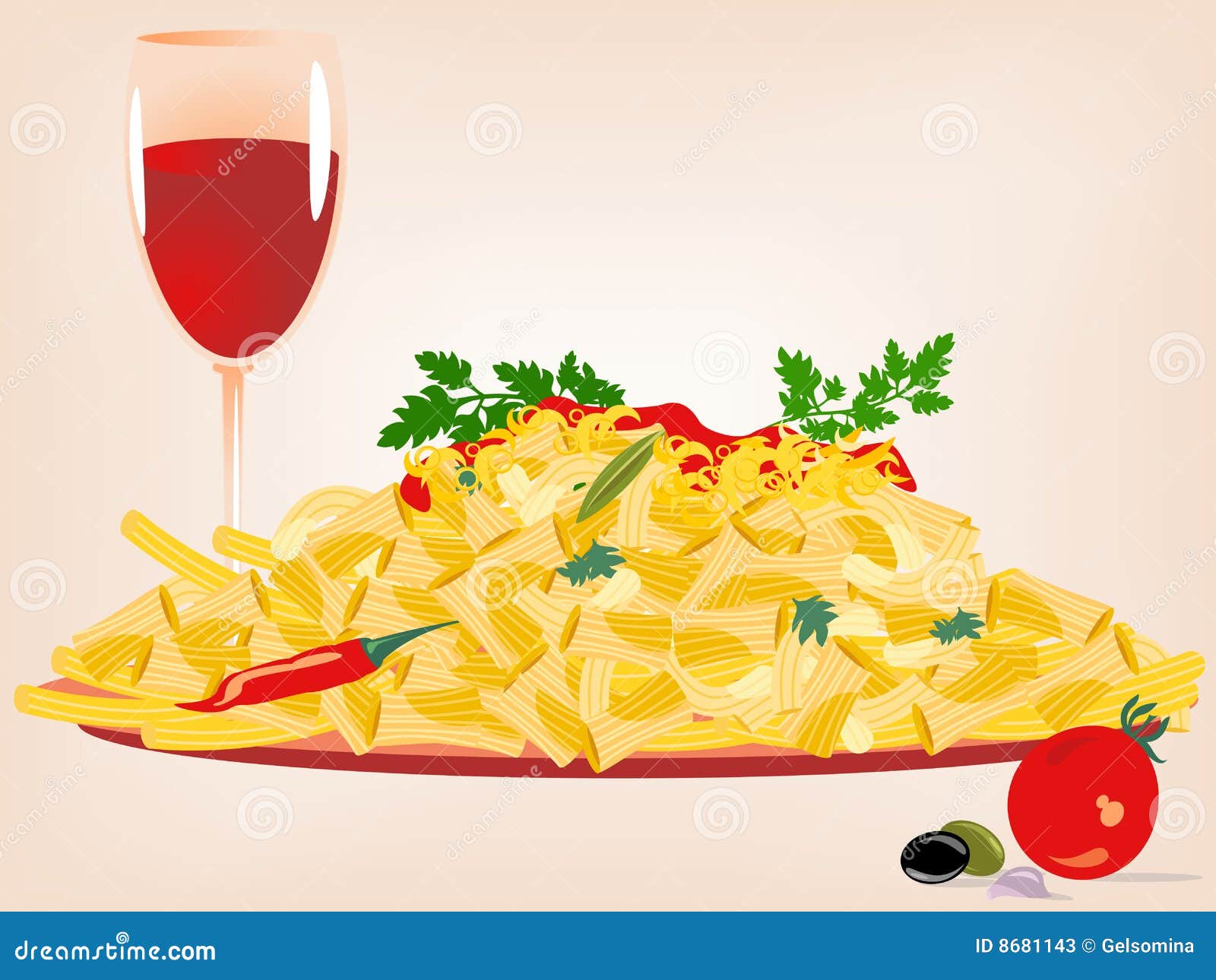 Pasta, vector stock vector. Illustration of italian, icon - 8681143