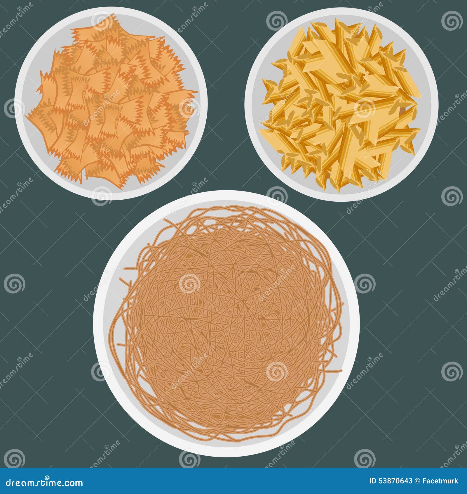 Pasta Vector Set Illustration Stock Vector - Illustration of noodle ...