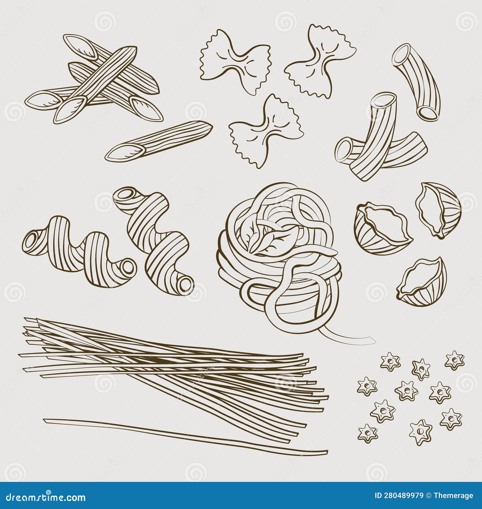 Pasta Vector Sketch Hand Drawing in Vector and Illustration Stock ...