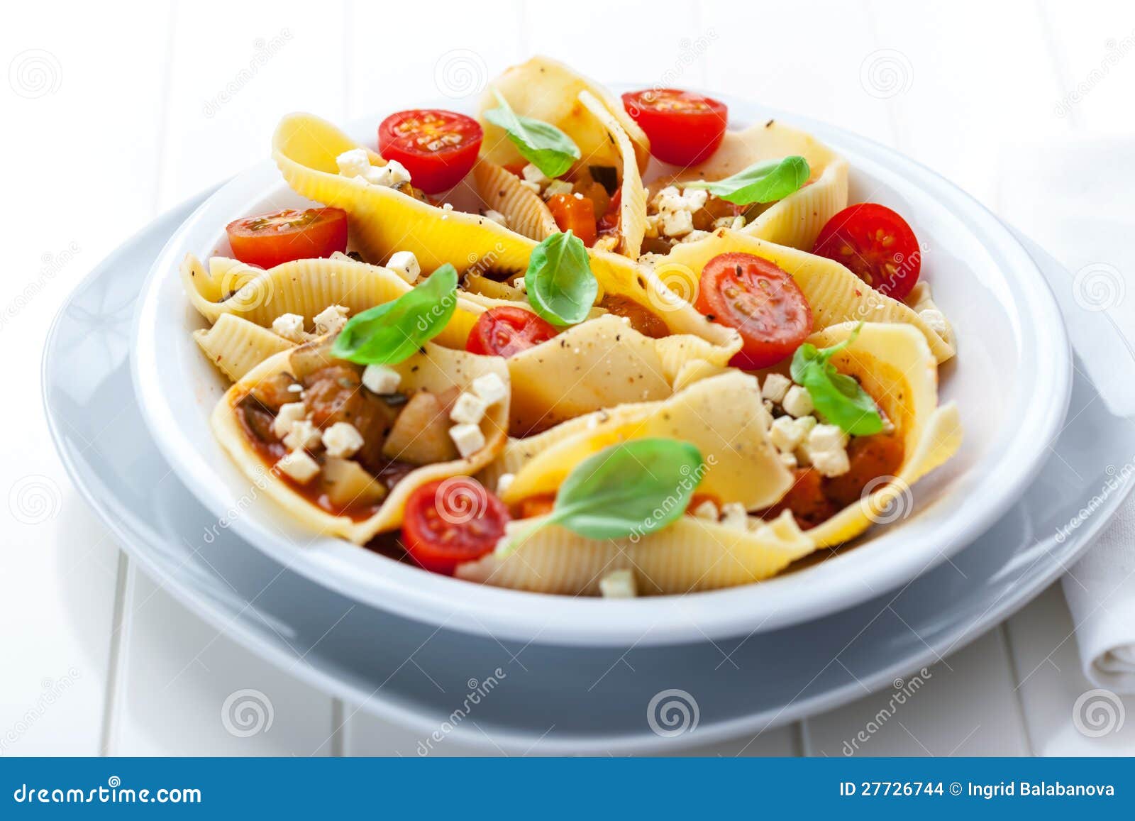 Pasta with vegetable stew stock photo. Image of legume - 27726744