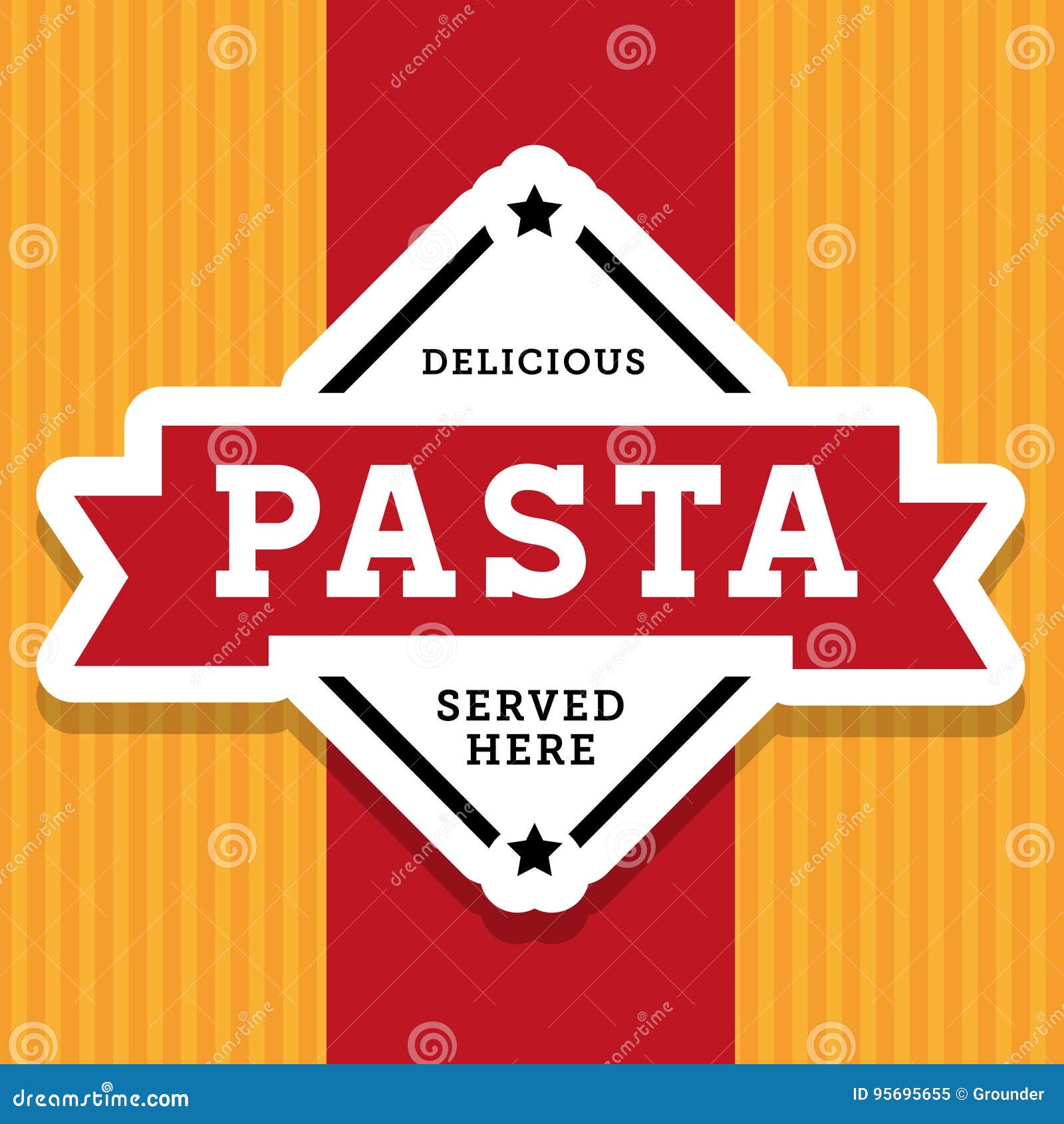 Pasta vintage stamp label stock vector. Illustration of guide - 95695655
