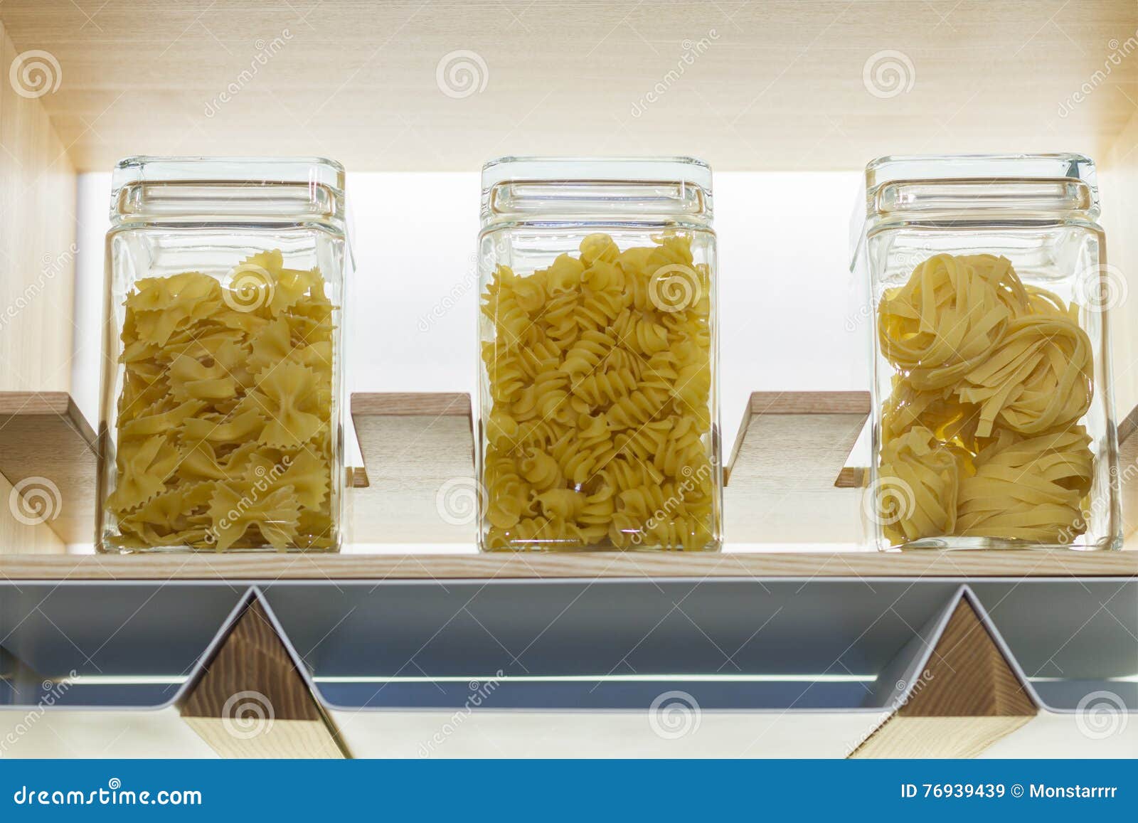 Pasta on the wooden shelf stock image. Image of dinner - 76939439