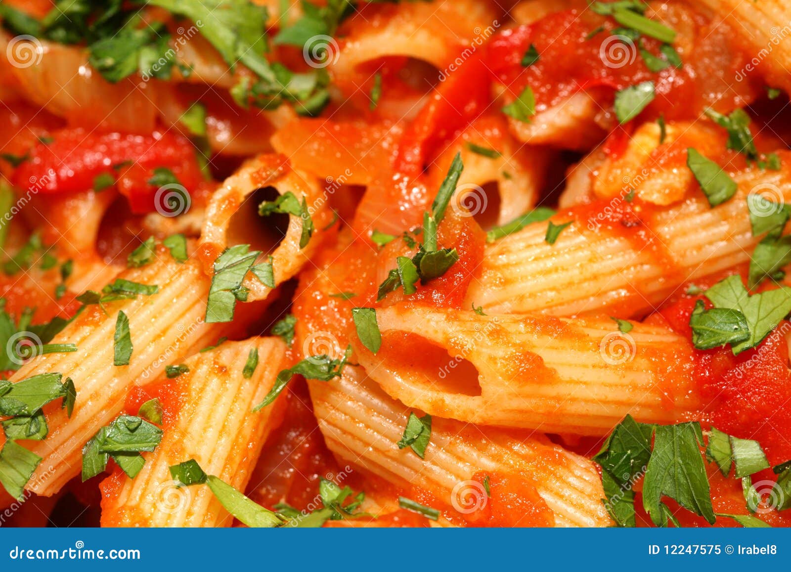 Pastas Del Rigate De Penne Con La Salsa De Tomate Imagen de archivo ...