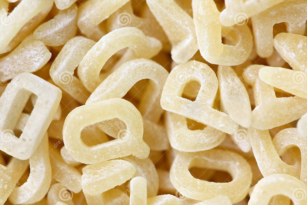 Pastas En Forma De La Letra Foto de archivo - Imagen de caracteres ...