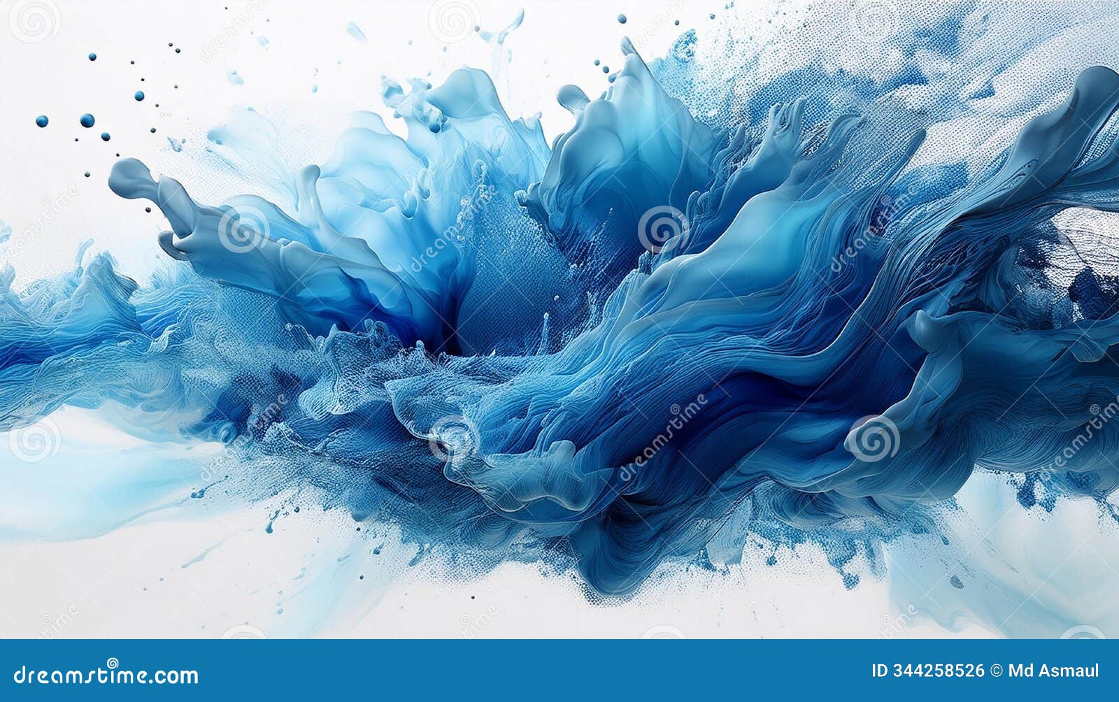 Paste the Blue Color Sprinkled on Top of the White Background ...